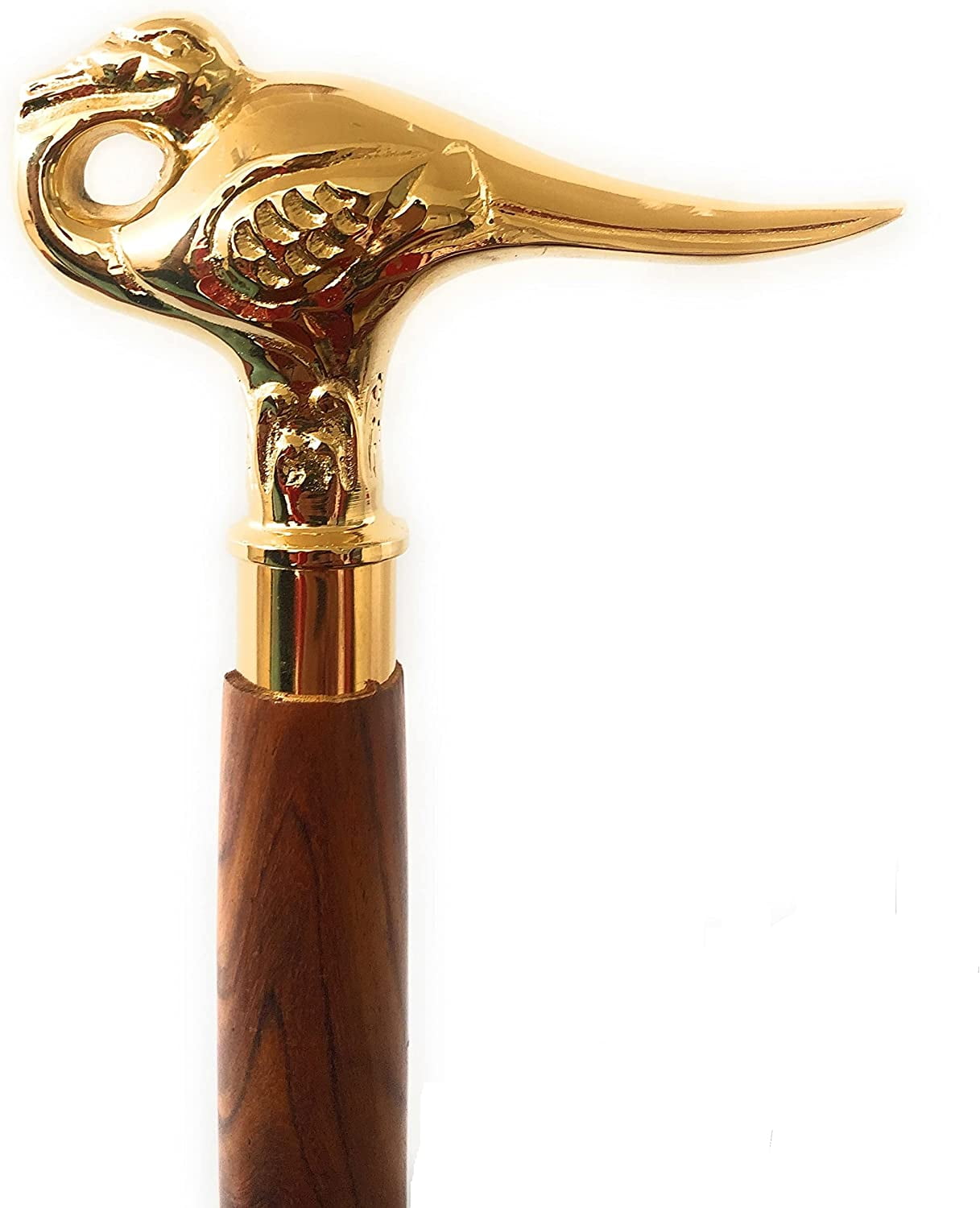 Walking Stick Gold Swan with Brown Beech Wood Shaft | Agatha Christie's ...