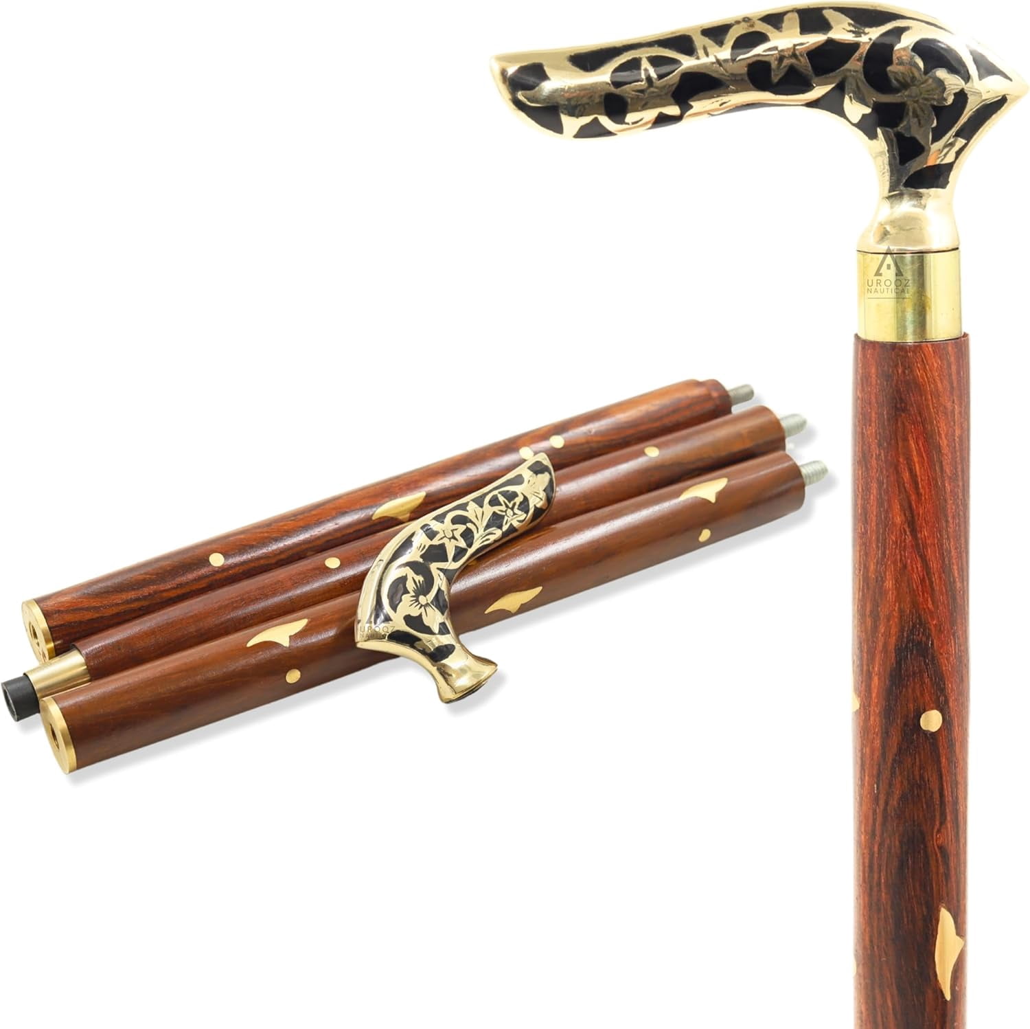 Walking Sticks for Seniors | Vintage Brass Swan Handle Walking Stick ...