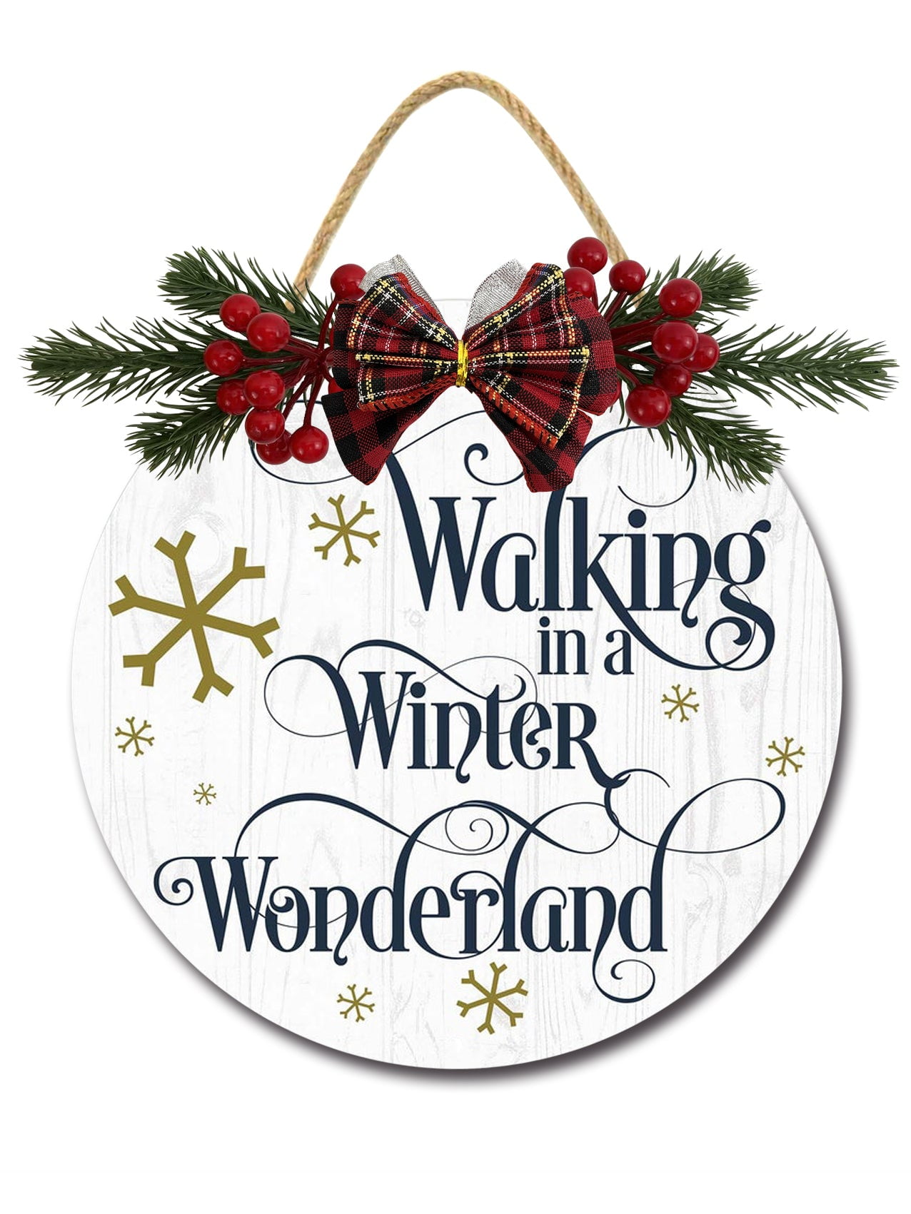 Walking In A Winter Wonderland Sign Front for Door Decoration, 12 ...