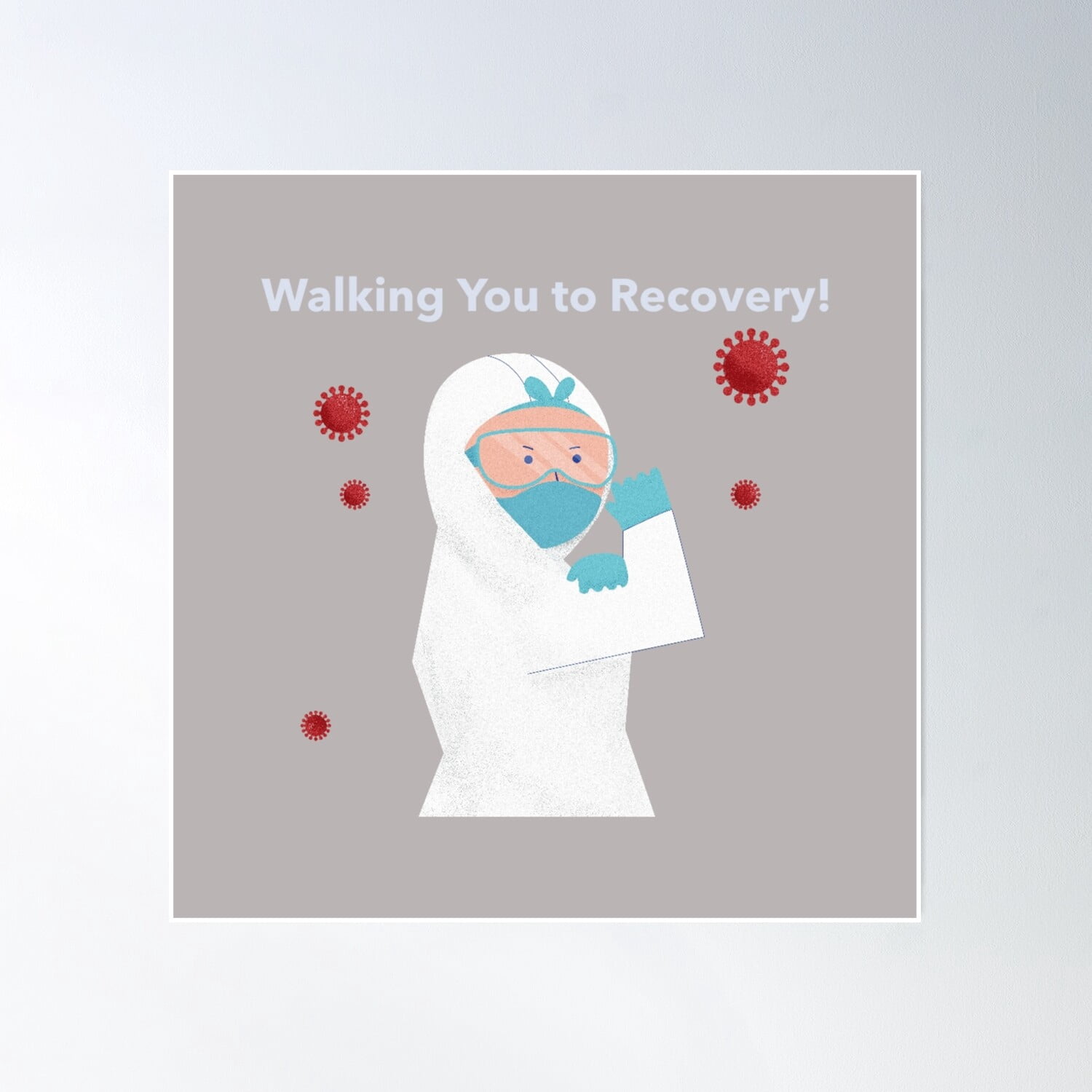 Walking You To Recovery! Ambulatory Nurse Poster Wall Art, Modern Wall ...