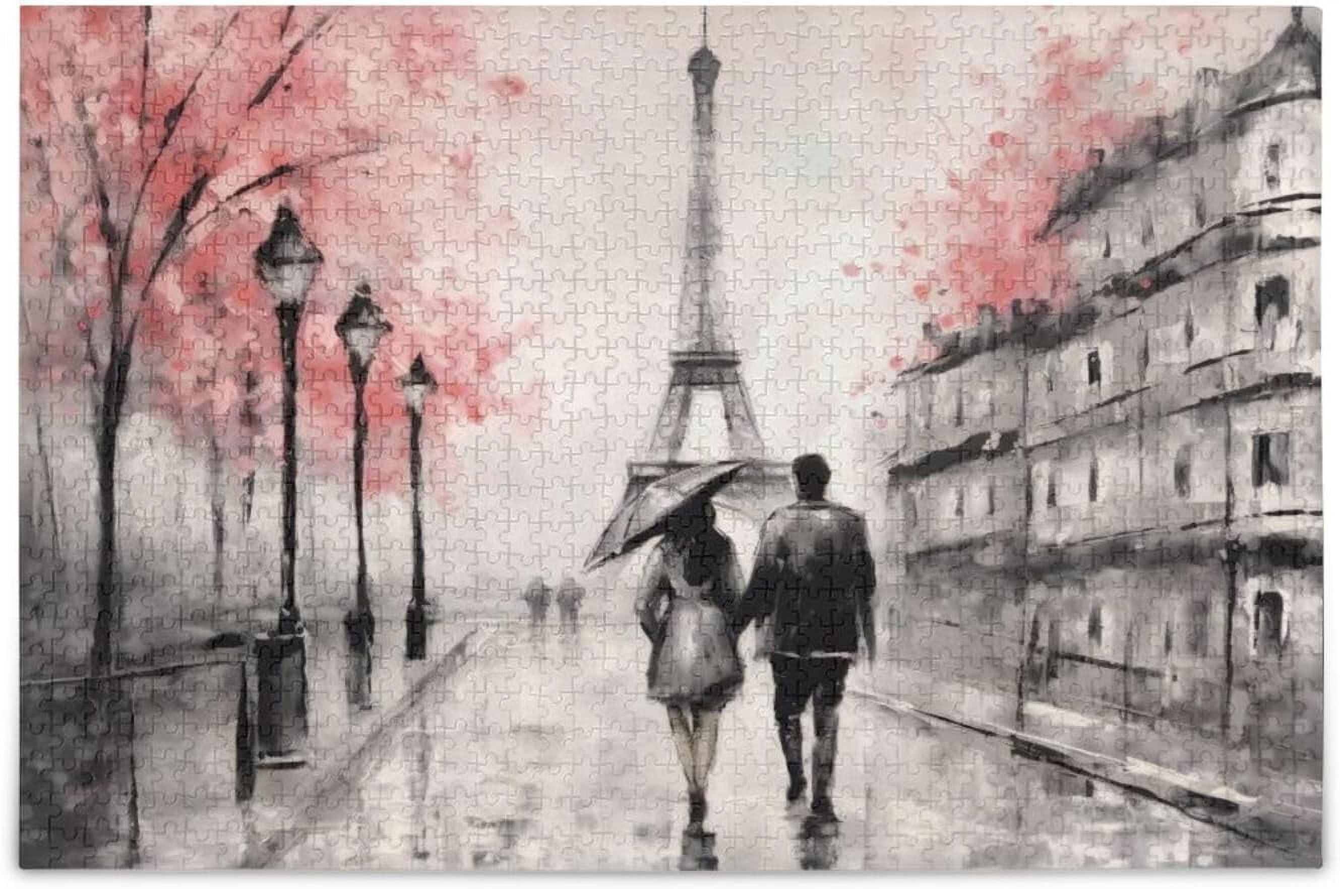 Walking in Eiffel Tower Jigsaw Puzzles for Adults 1000 Pieces, Die-Cut ...