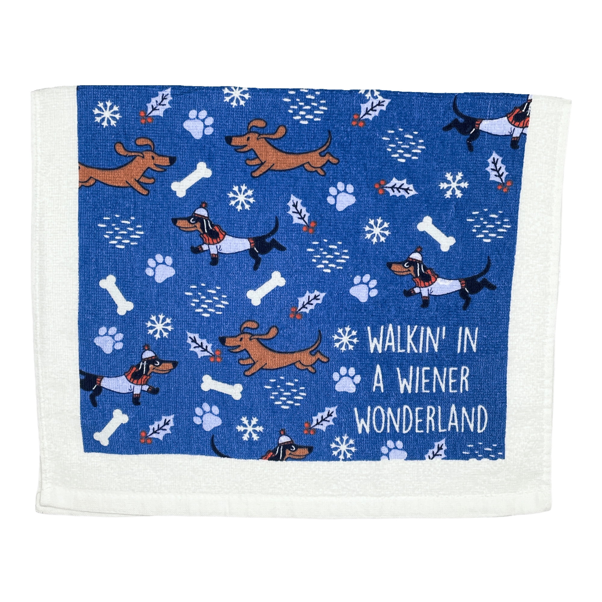 Walking in a Weiner Wonderland Funny Christmas Tea Towel - Walmart.com