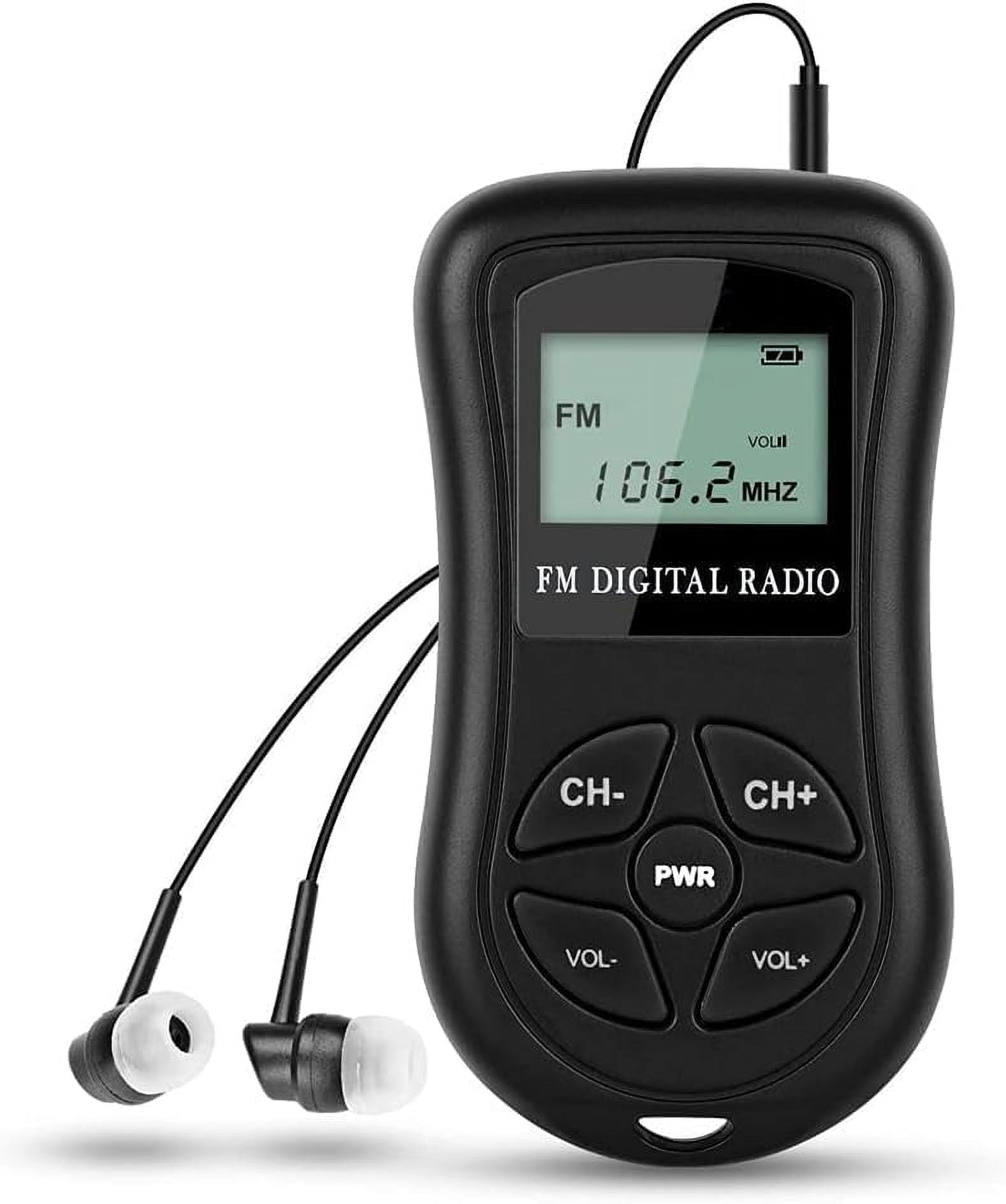Walkman Radio, Mini Digital Tuning Portable Radio, LCD Display ...