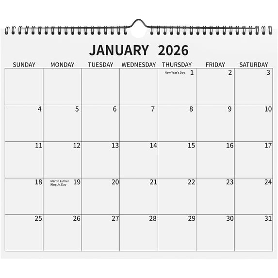 Wall 2026, 2026 January to June 2027, 14"×11" Hanging for Home Office ...