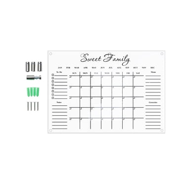 Wmhsylg Office&Craft&Stationery Wall Acrylic Weekly Planner Board Clear ...