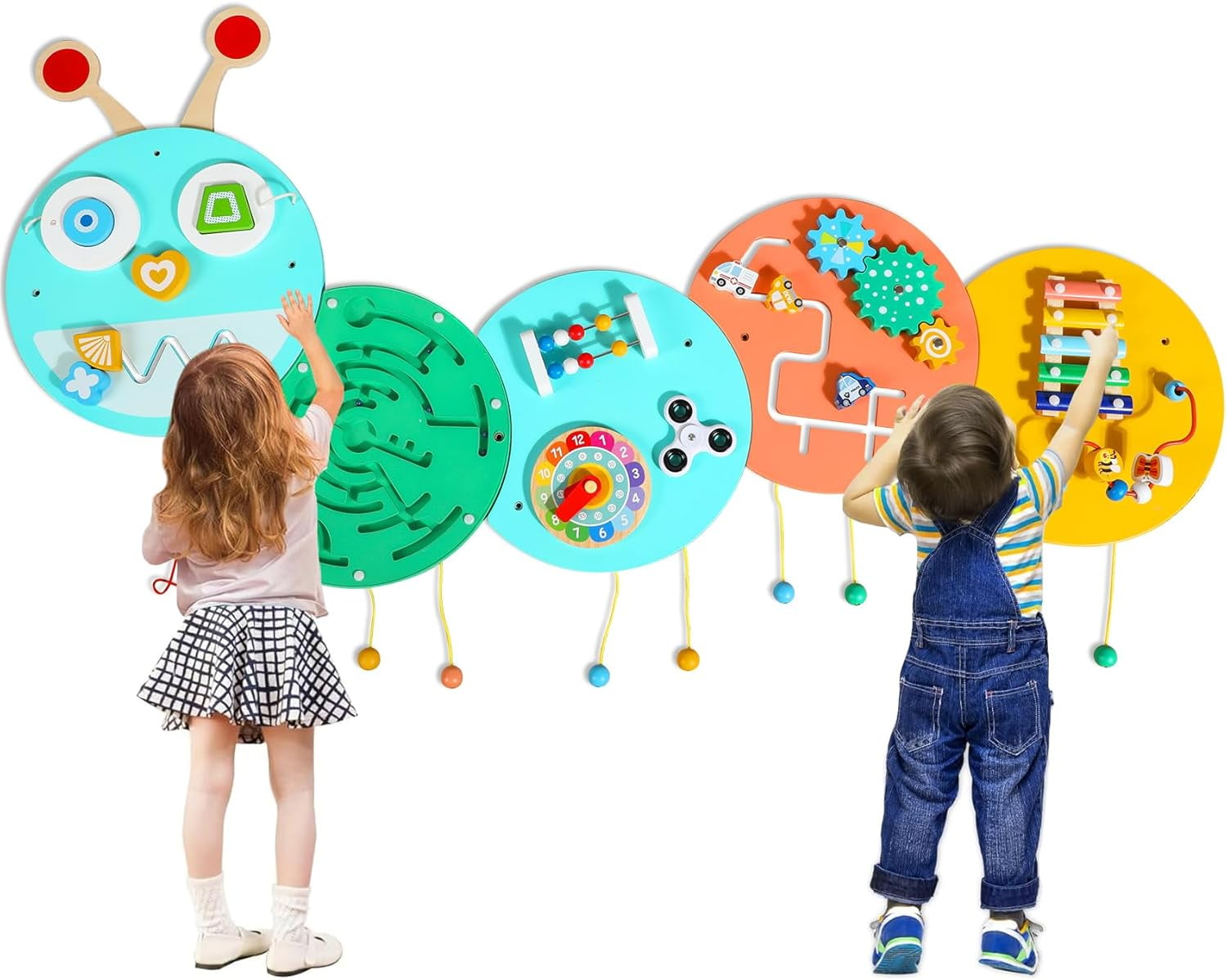 Wall Activity Panels Busy Board: Caterpillar Montessori Sensory Toys ...