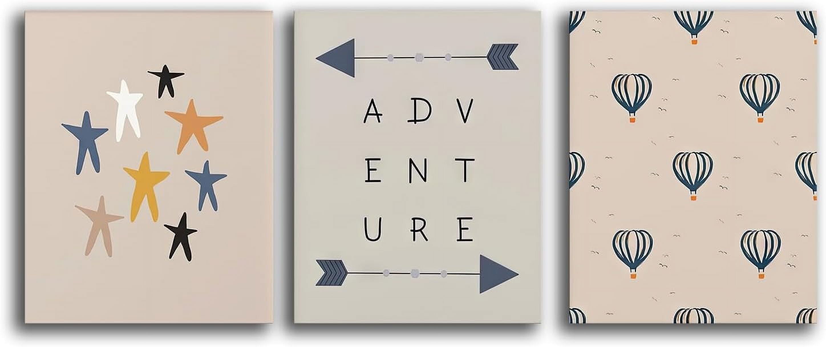 Wall Art, Abstract Balloon Canvas Posters, Set Of 3(8”X10”) unframed ...