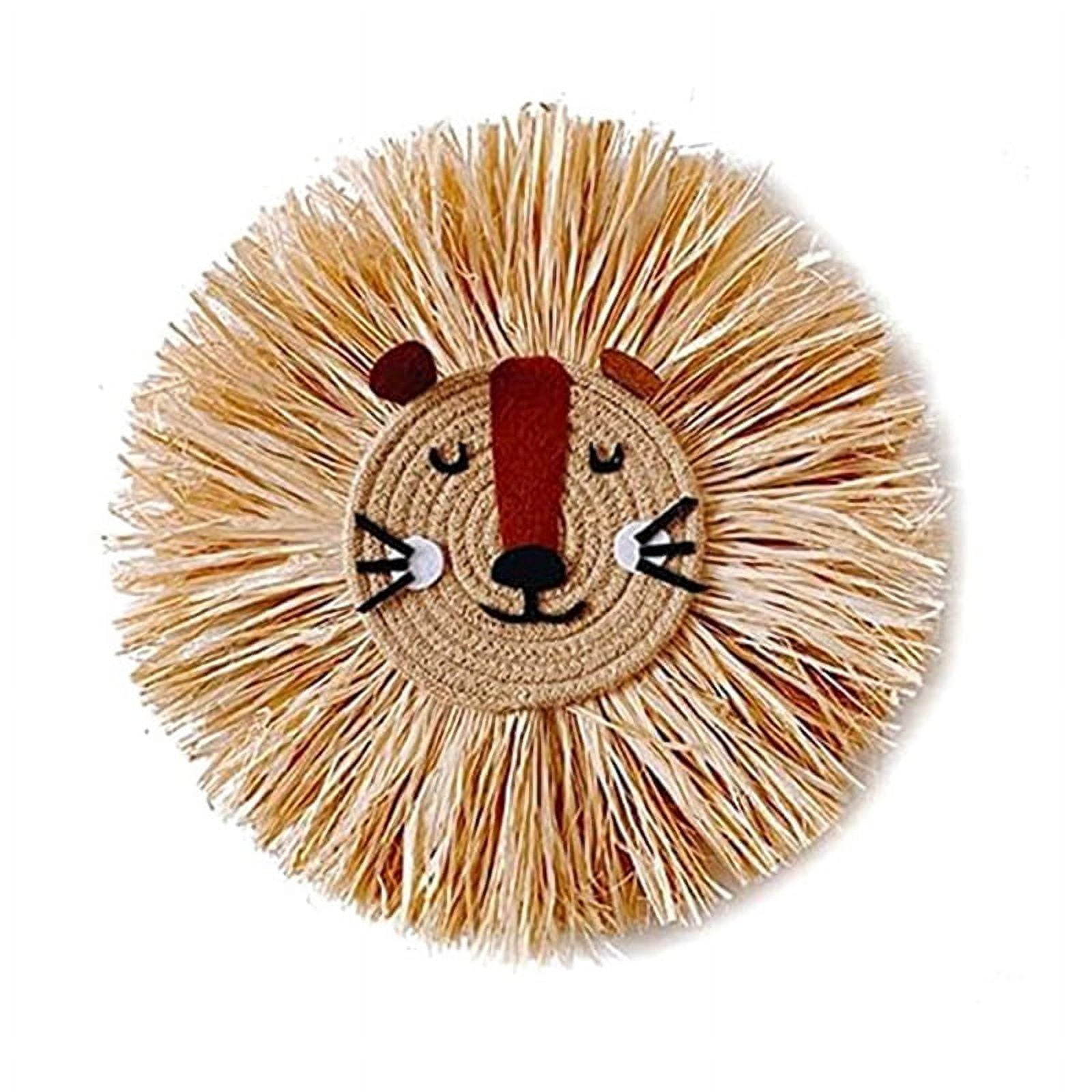 Wall Art Animal Hand Knitted Hanging, Cotton Thread Weaving Straw ...