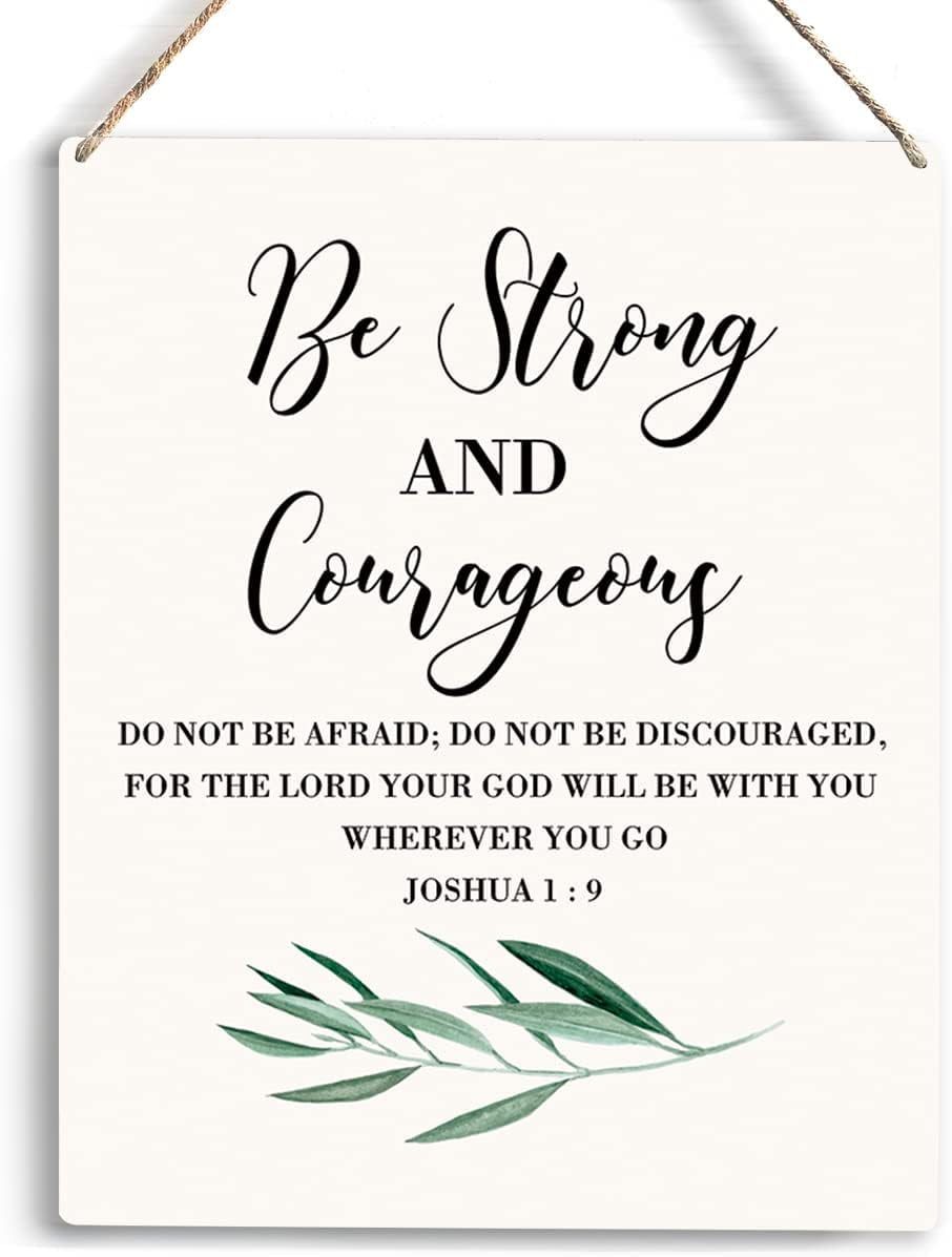 Wall Art Be Strong And Courageous Do Not Be Afraid Or Discouraged For ...