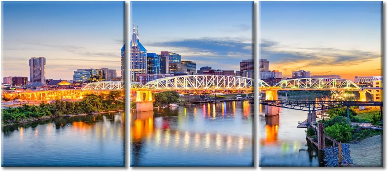 Wall Art Bedroom Nashville Tennessee Skyscrapers Skyline Posters ...