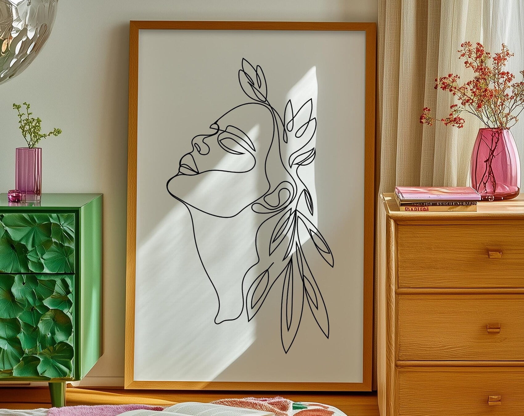 Wall Art, Bedroom Wall Art, One Line Drawing, Minimalist Art, Living ...
