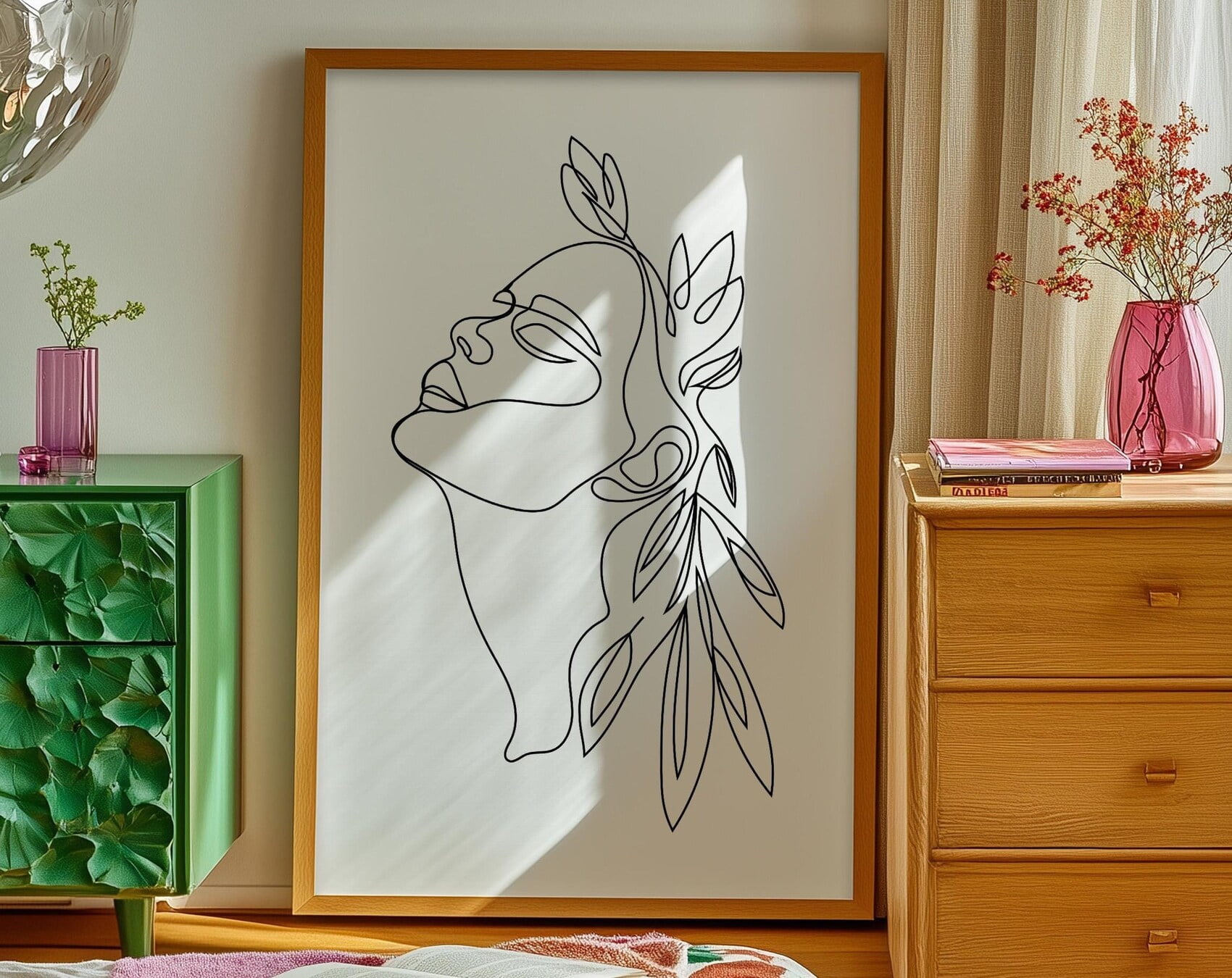 Wall Art, Bedroom Wall Art, One Line Drawing, Minimalist Art, Living ...