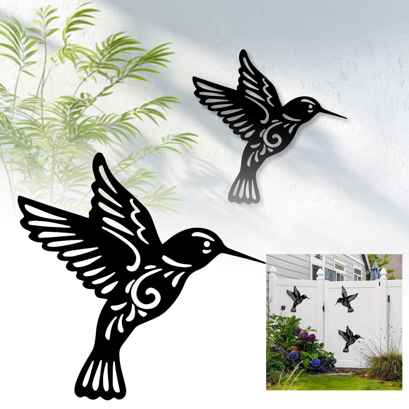 Wall Art Bird Shape Metal Ornament Painting-Metal Wall Hanging Art ...