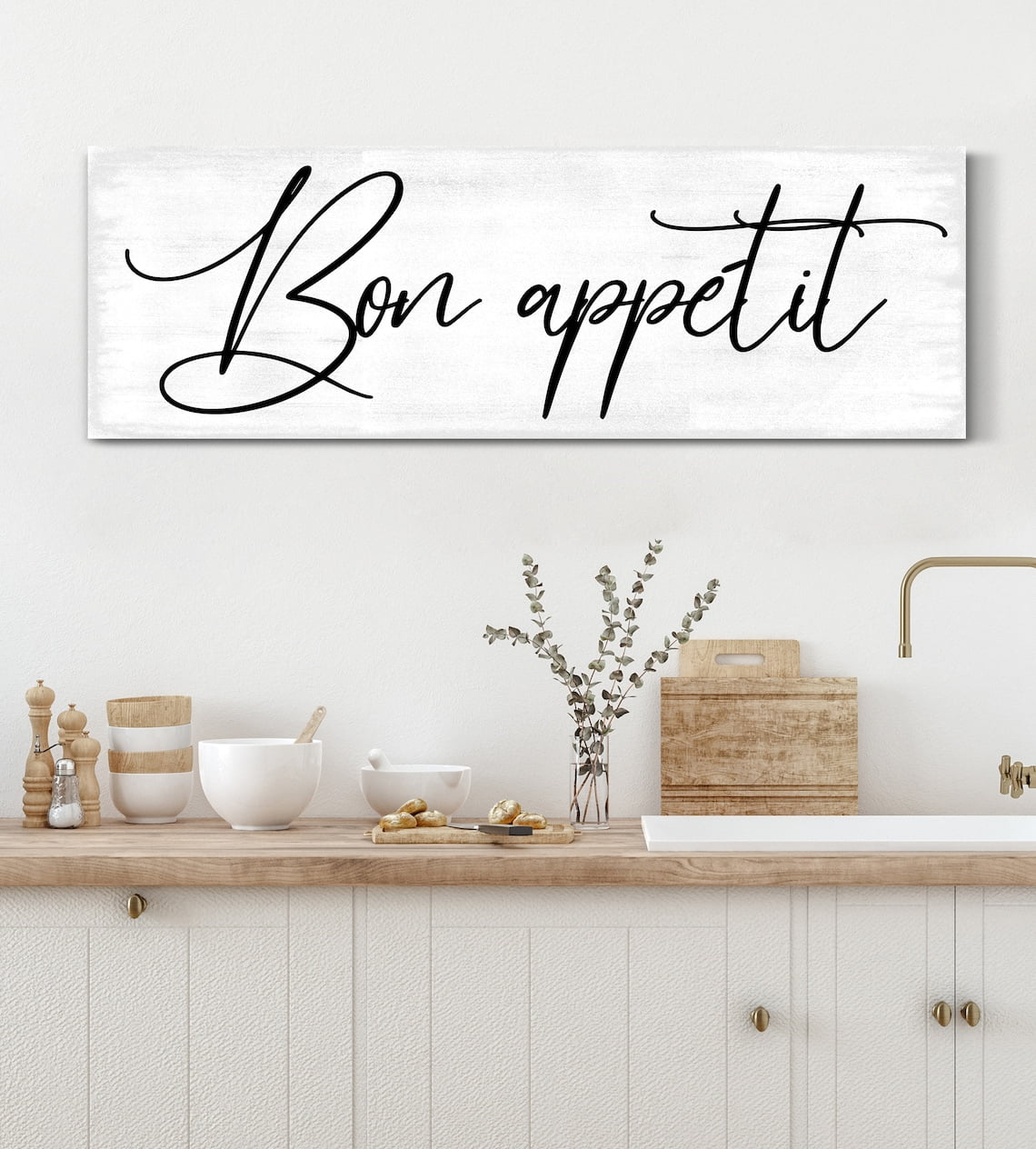 Wall Art Bon Appetit Sign Canvas Print Poster Canvas Art Prints ...