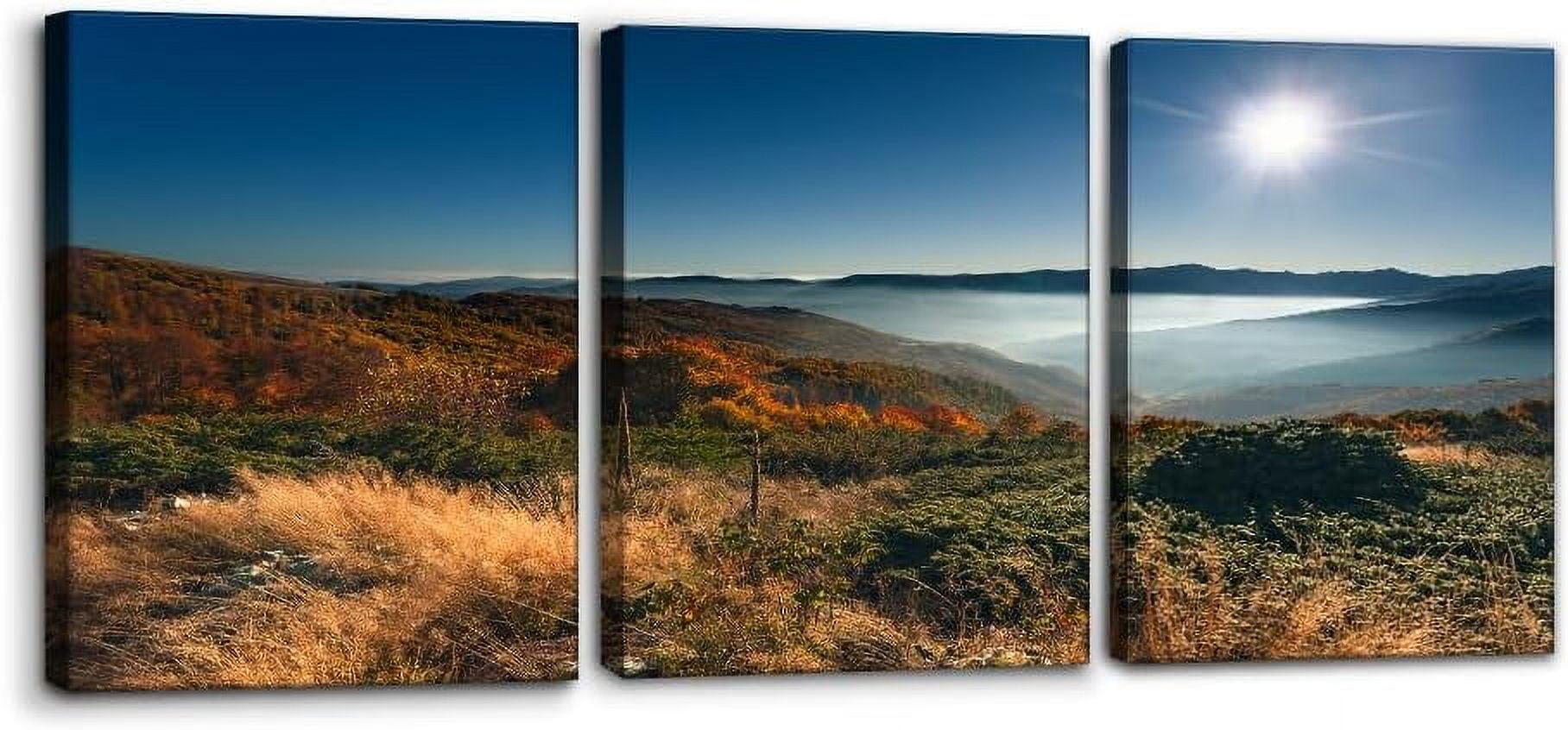 Wall Art Canvas Painting Misty Mountain Landscape Posters and Prints ...