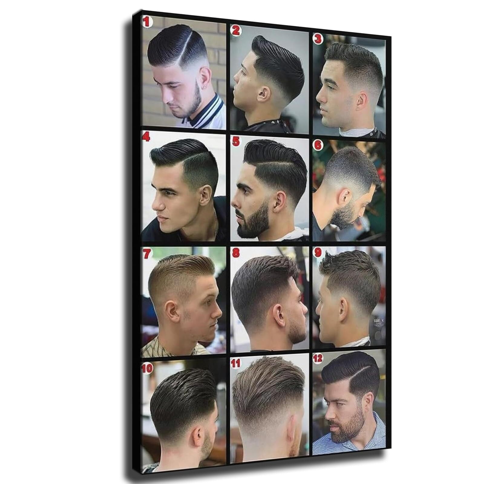 Wall Art Canvas Prints- Modern Barber Shop Salon Hair Cut For Men Chart ...