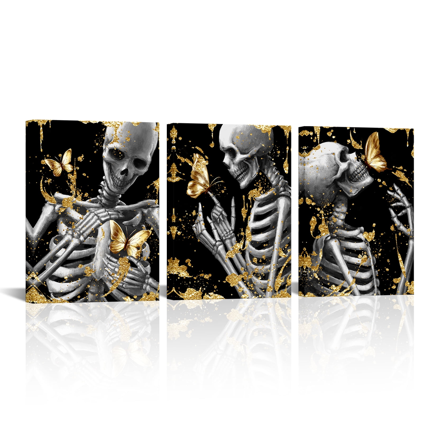 Wall Art Canvas Skeleton Artwork Paintings Print on Canvas Wall Art for ...