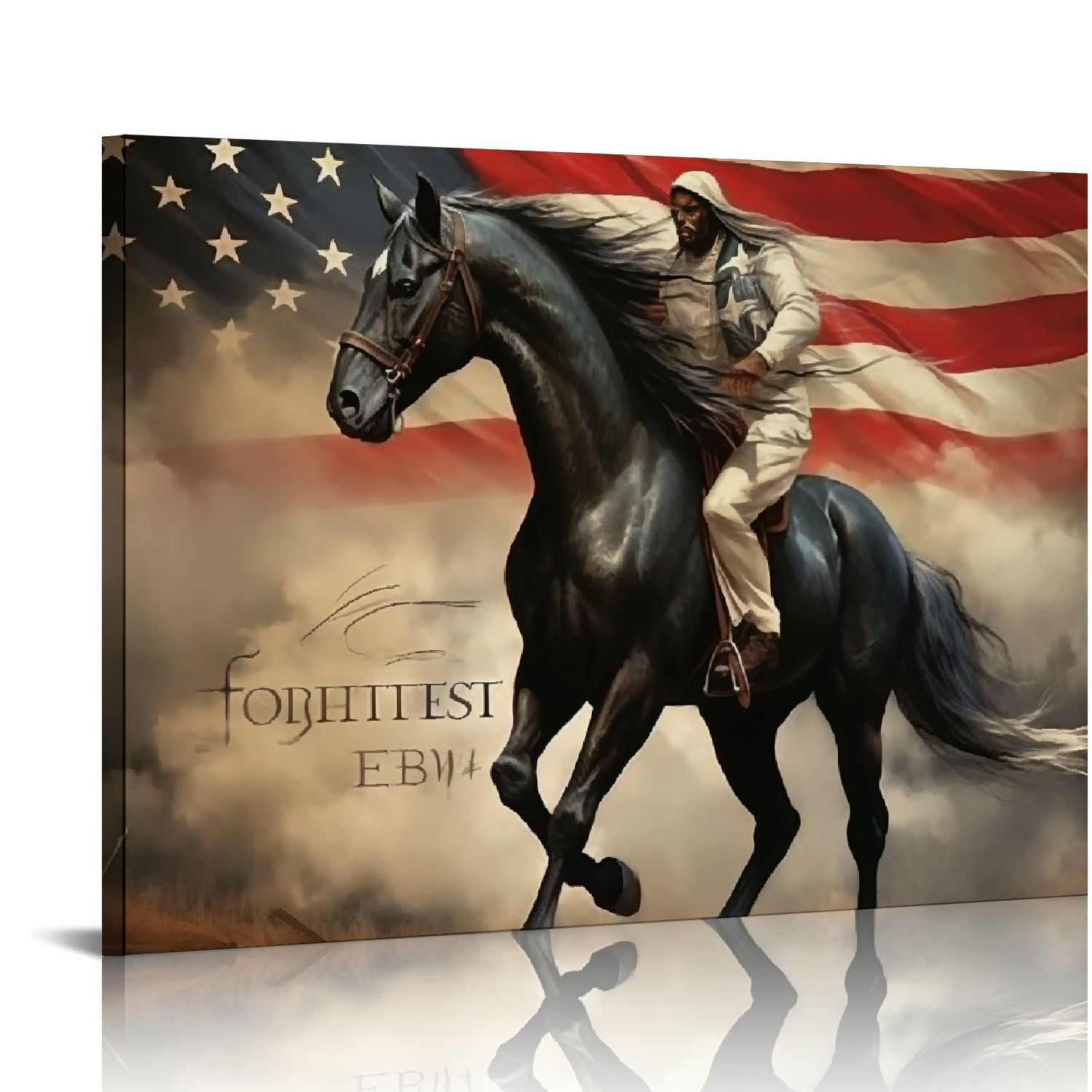 Wall Art Christian Bible Verse Wall Decor Western Horse Pictures Canvas ...