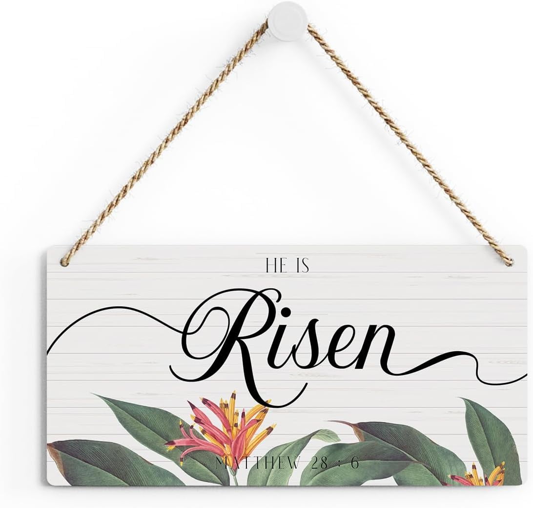 Wall Art Christian Rustic Bible Verse Wood Decor Sign, Matthew 286 ...