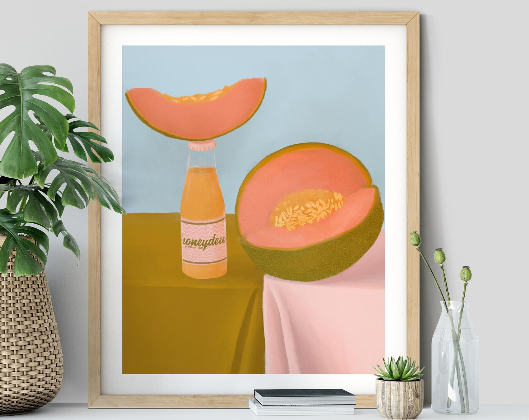 Wall Art, Danish Pastel Decor, Mid Century Modern Kitchen Wall Art, Dining Room Wall Decor ...