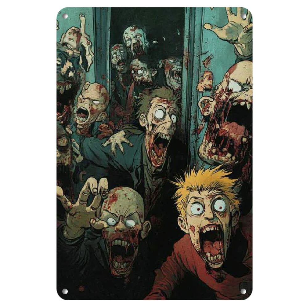Wall Art Decor For Home A panel from a comic book showing a chaotic ...