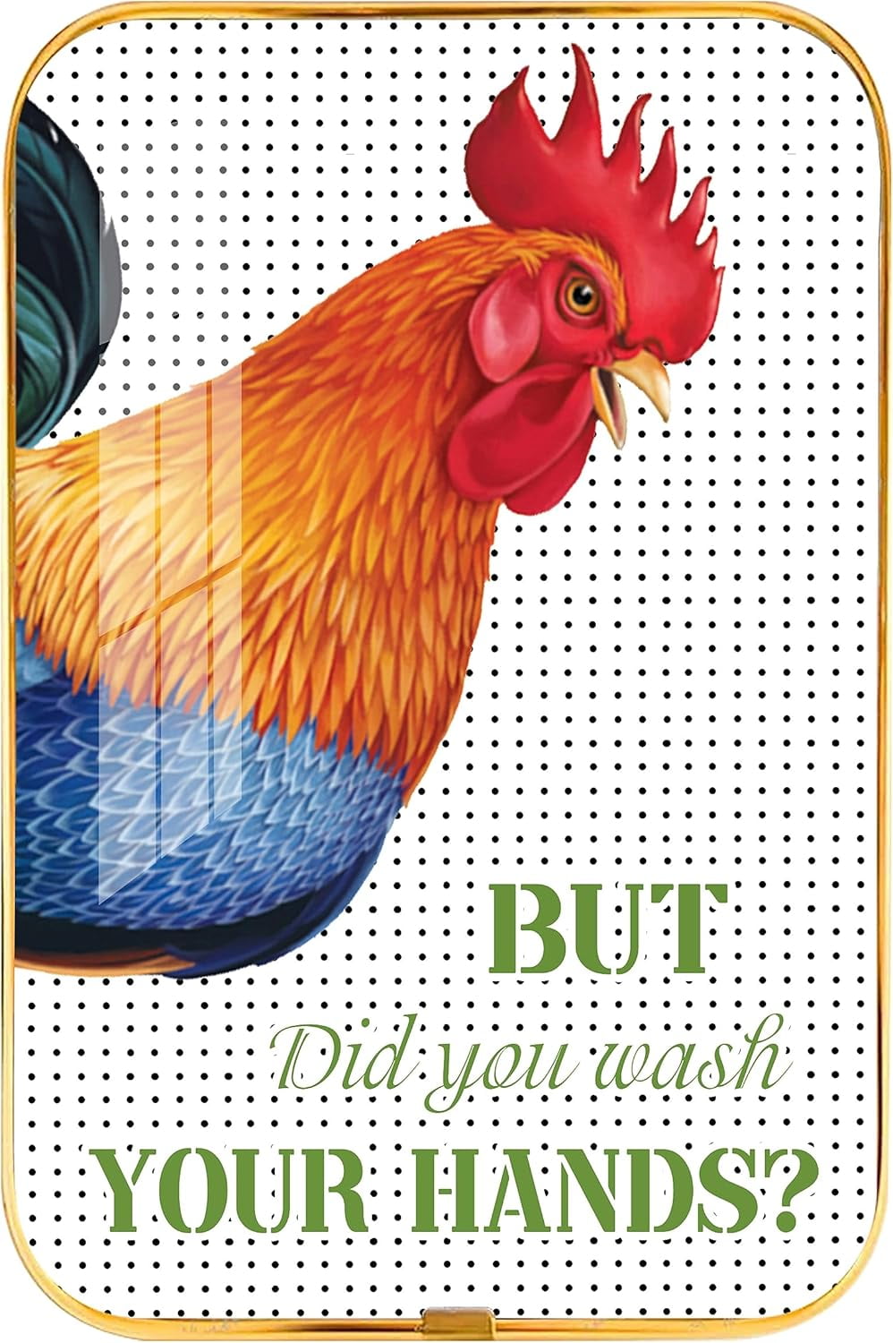 Wall Art Decor Funny Chicken Coop But Did You Wash Your Hands Ranch ...
