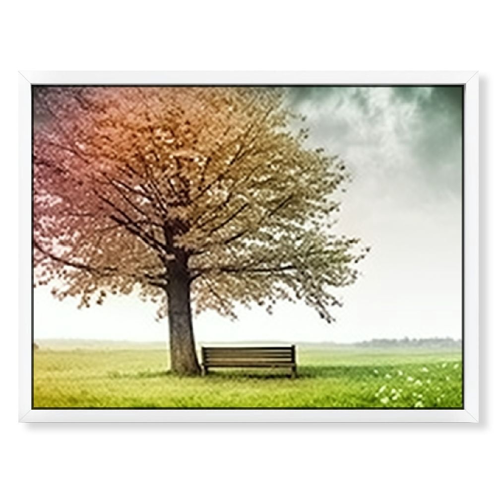 Wall Art Decor Large Four Seasons Tree Picture Panel Spring Summer ...