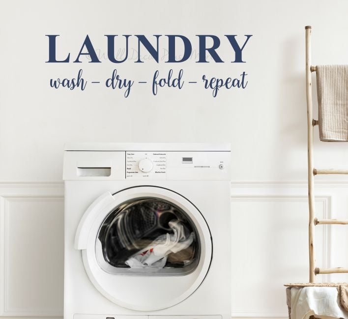 Wall Art Decor for Laundry Room - Laundry Room Vinyl Wall Decal Saying ...