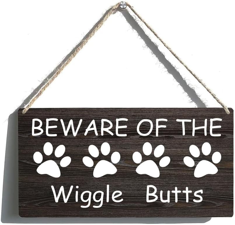 Wall Art Decor Wooden Sign Beware Of The Wiggle Butts Door Sign Wall ...