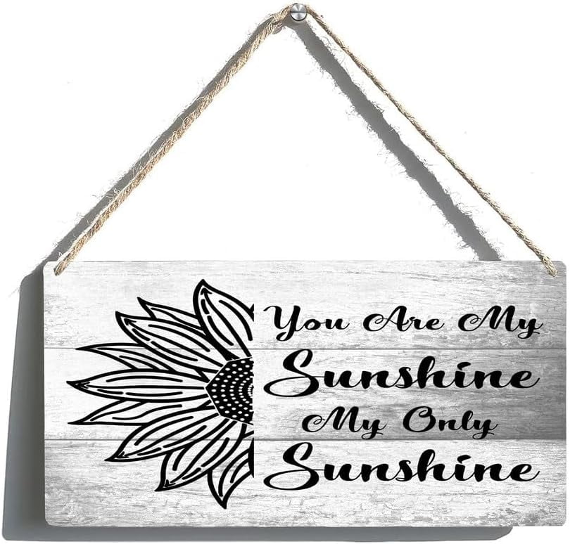 Wall Art Decor Wooden Sign You Are My Sunshine My Only Sunshine Wooden ...