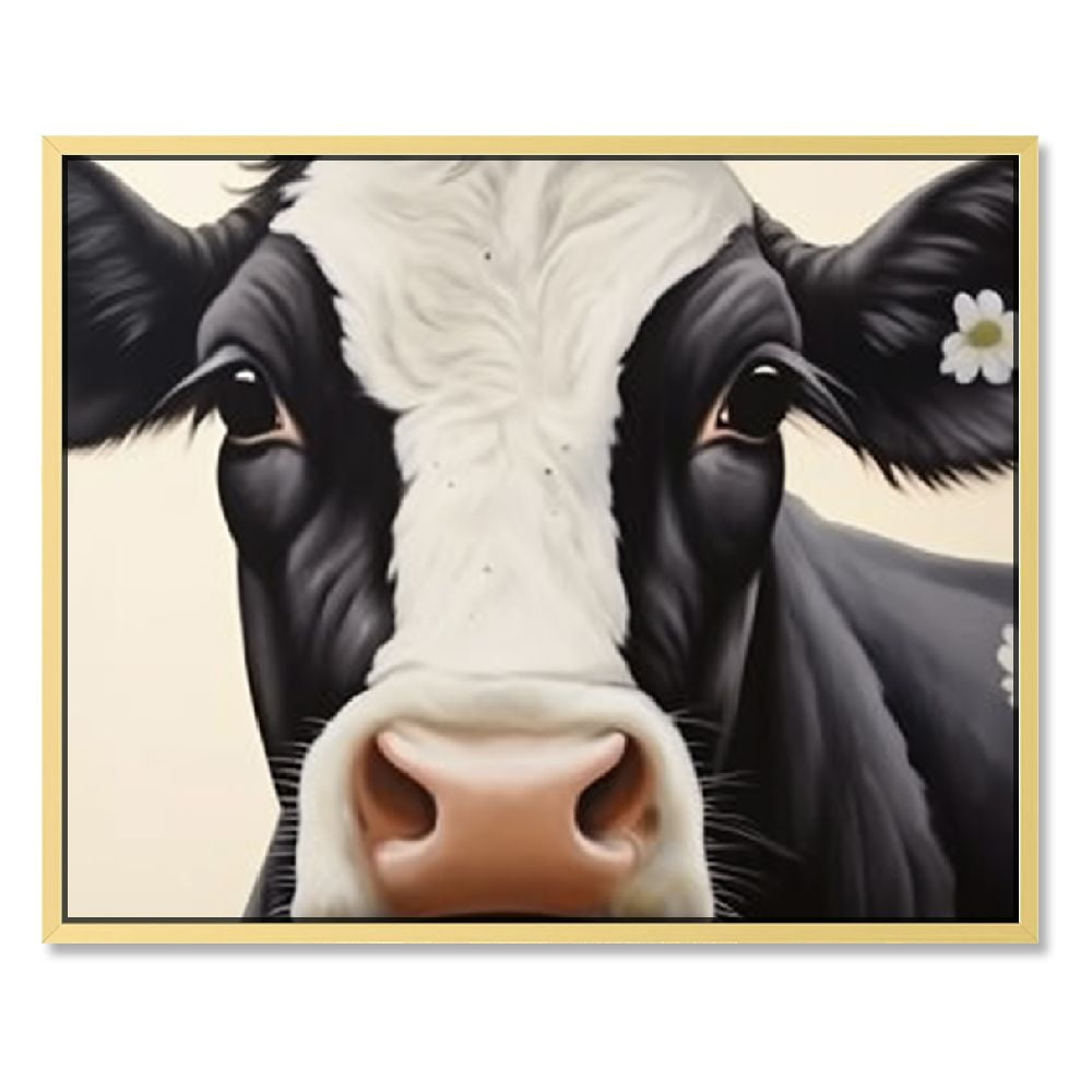 Wall Art Farmhouse Cow Pictures Wall Decor Rustic Cow Wall Art Black ...