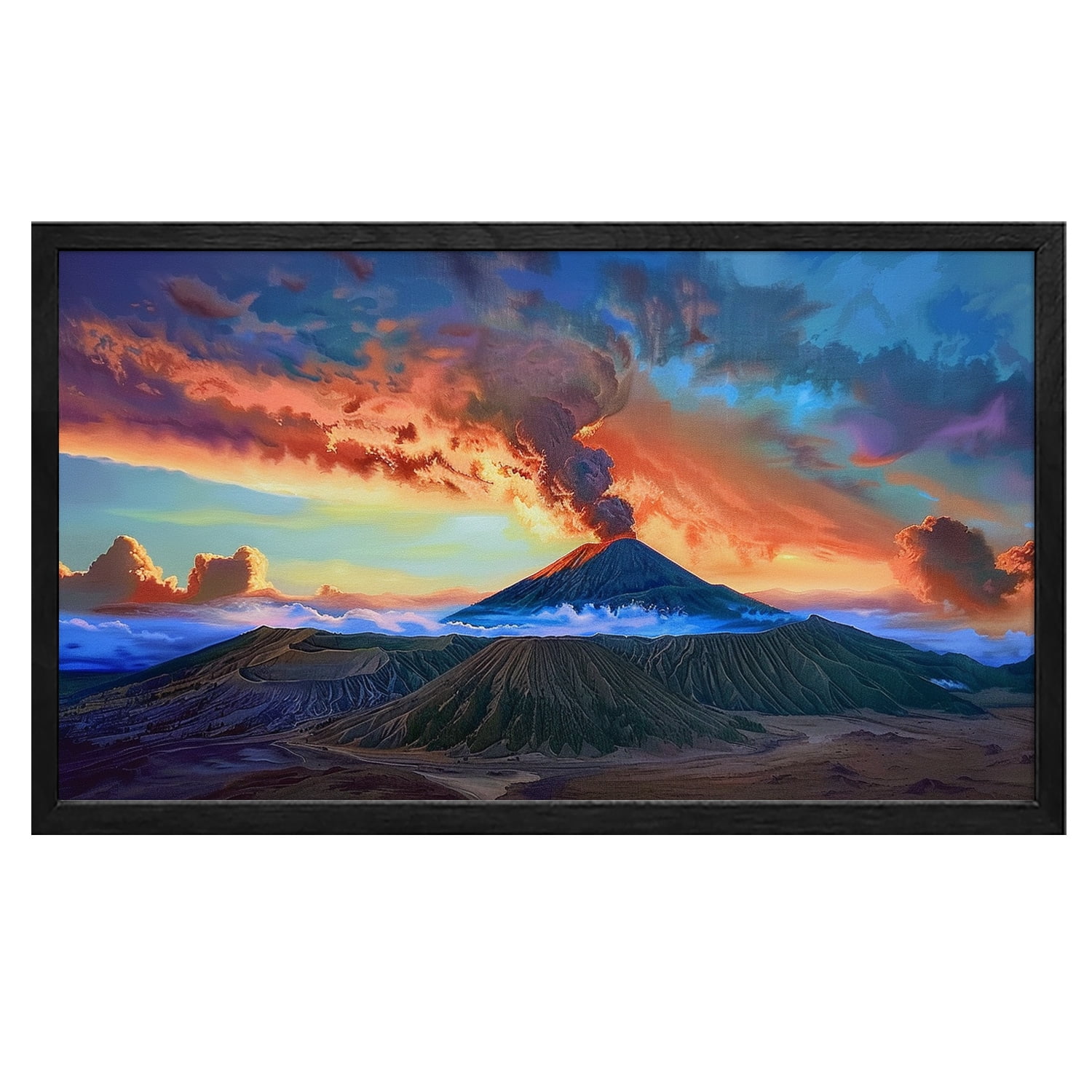 Wall Art For Living Room Volcano Wall Art Volcanic Eruption Canvas art ...