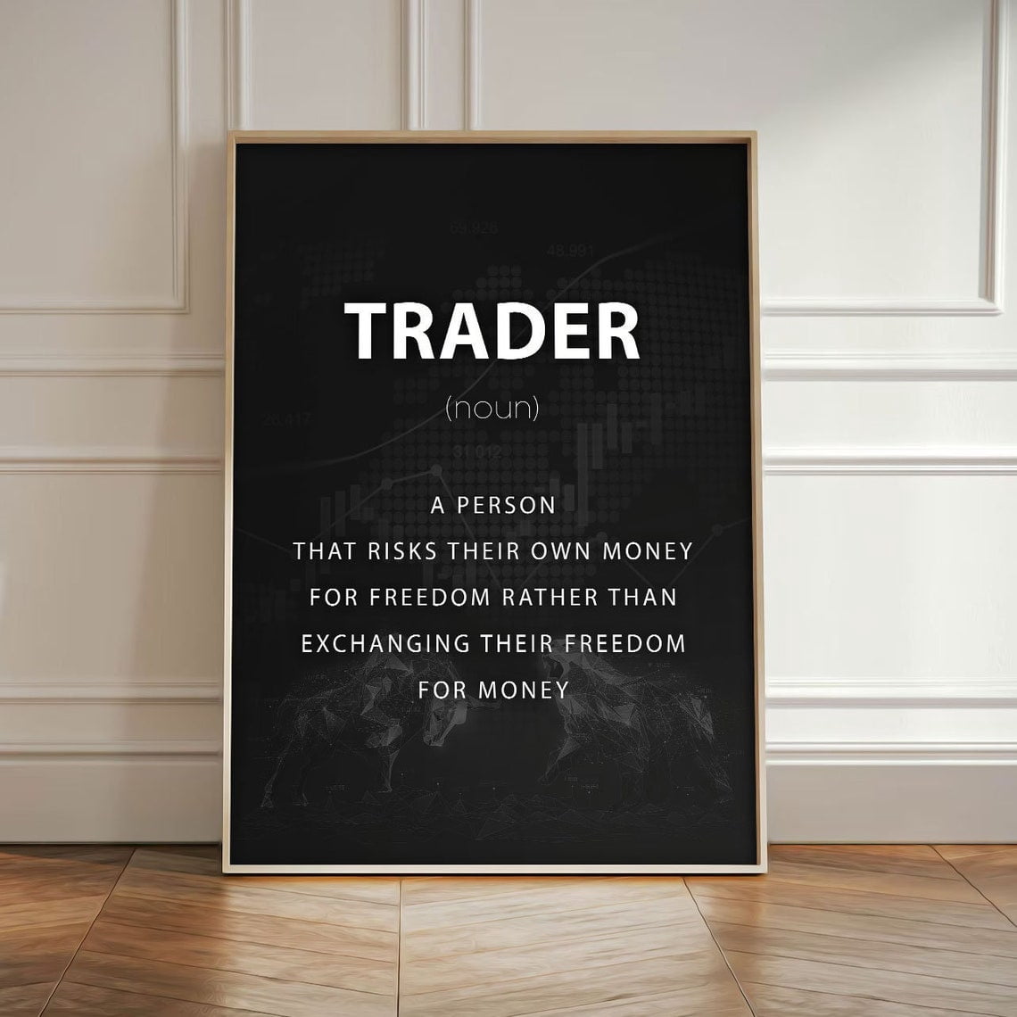 Wall Art For Wall Decor - Trader Noun Definition Stock Market Art ...