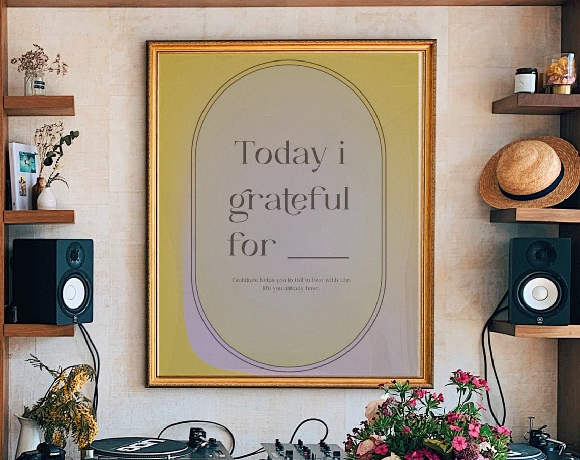 Wall Art, Grainy Gradient Poster, Retro Gradient Art, 70S Gradient ...