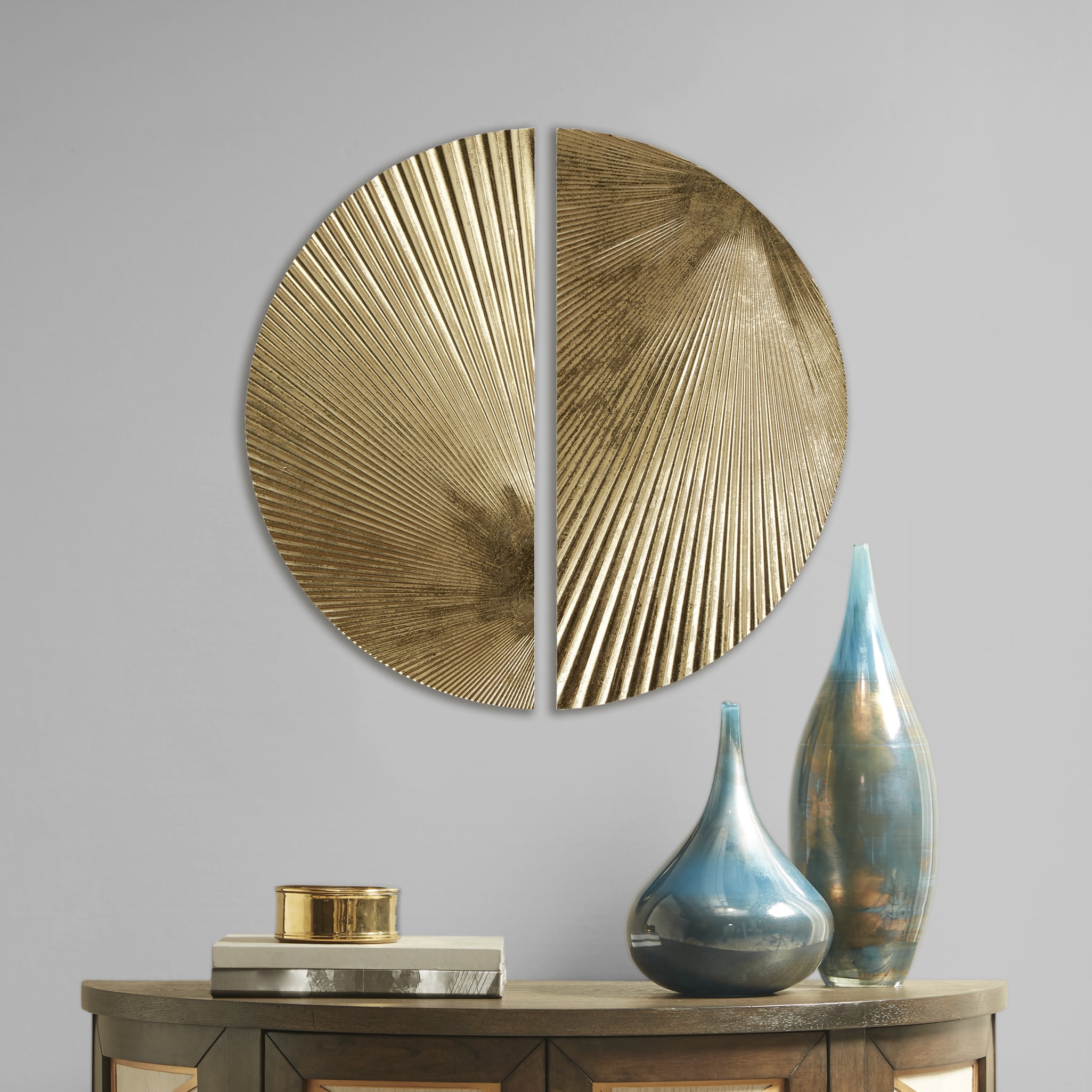 Wall Art, Half-moon 2-piece Metal Wall Decor Set, Wall Decals, Wall ...