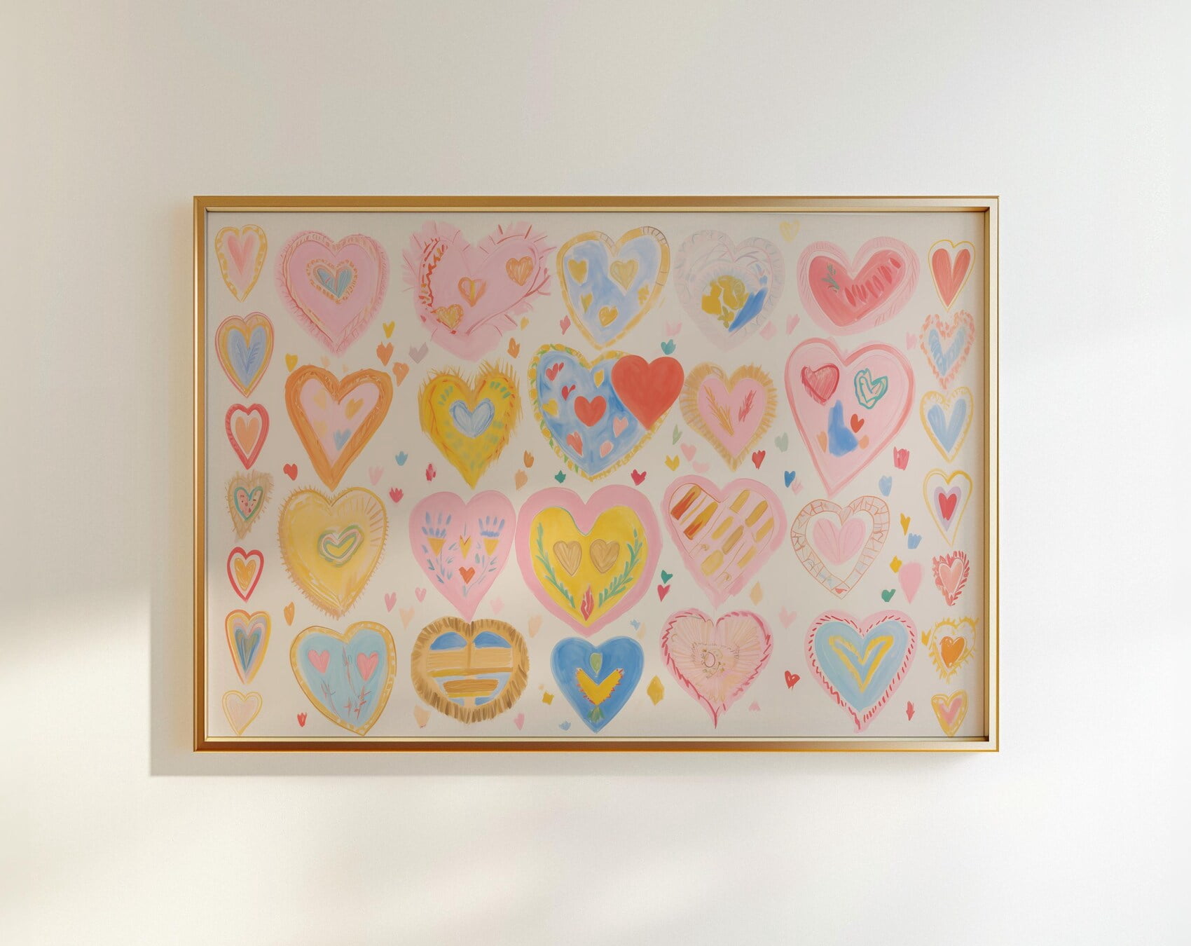 Wall Art, Hearts Poster, Vintage Poster, Cottagecore Decor, Gift For ...