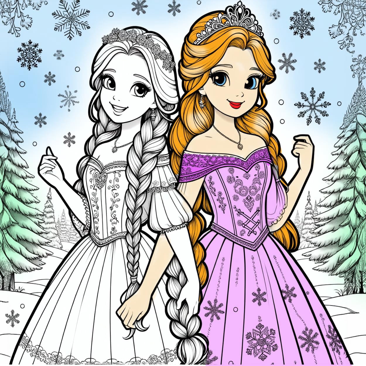 Wall Art Impressions 20x20in Poster featuring Princess Sisters in a ...