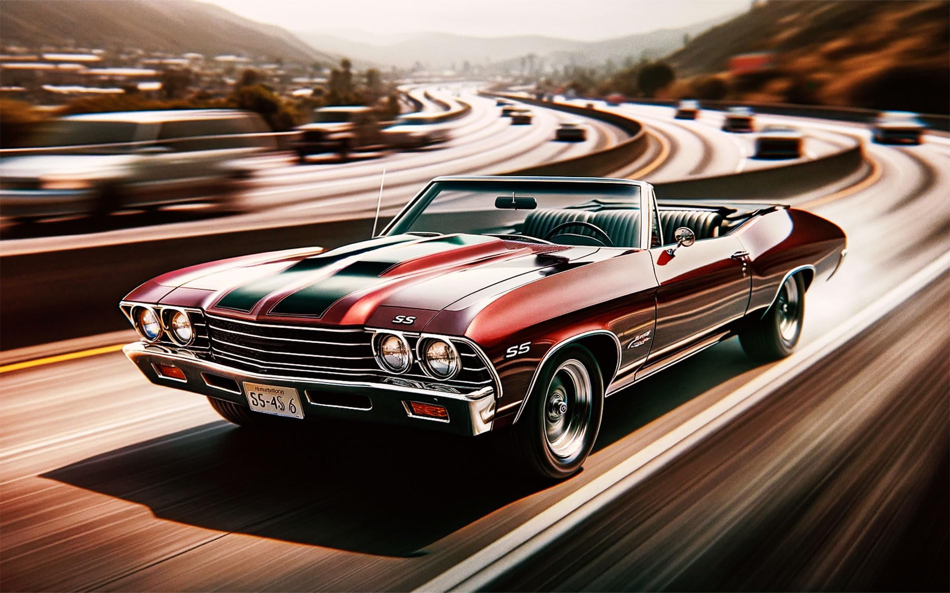 Wall Art Impressions 24x15in Poster 1969 Chevrolet Chevelle SS 396 ...