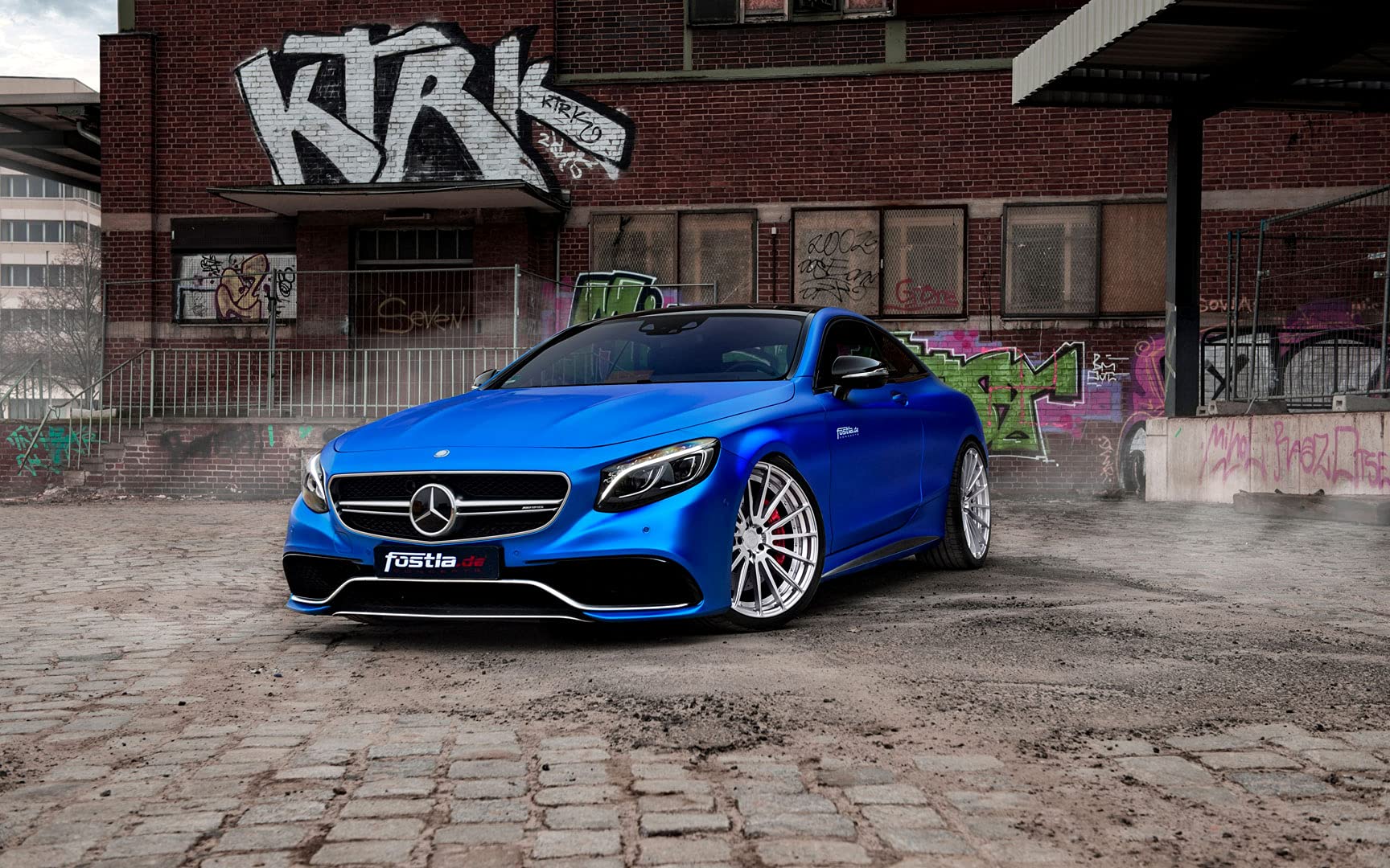 Wall Art Impressions 24x15in Poster mercedes amg s63 4matic Parked Near ...
