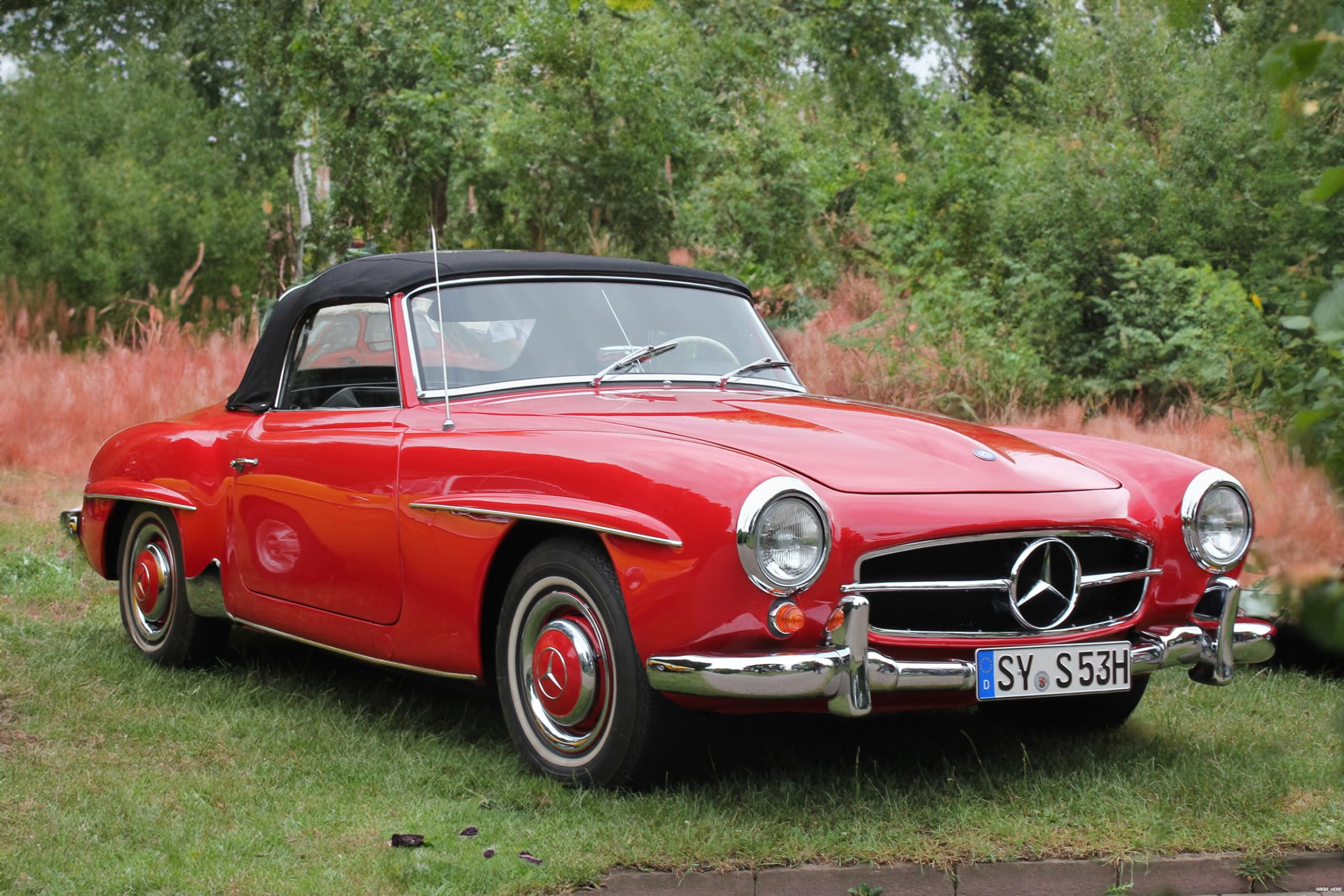 Wall Art Impressions 24x16in Photo Paper Mercedes-Benz 190 SL Roadster ...