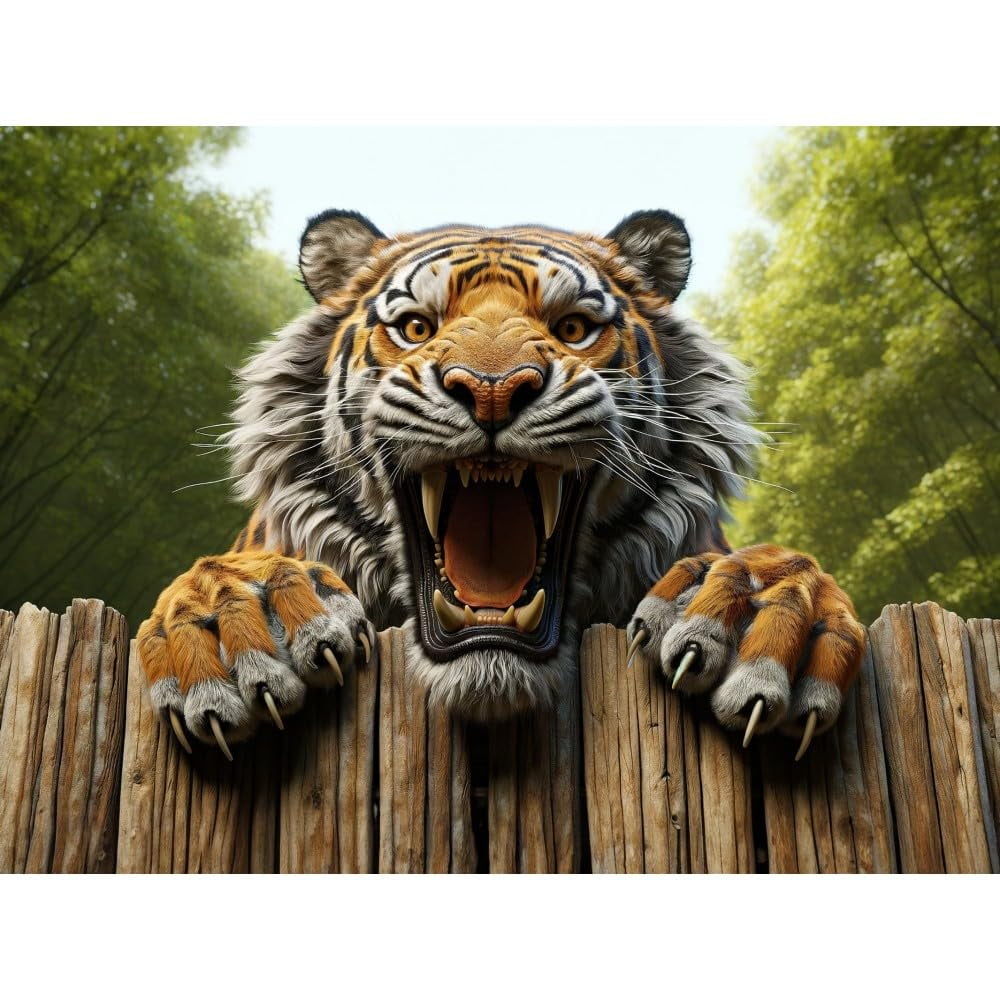 Wall Art Impressions 24x32in Poster Majesty Unleashed The Tiger's Roar ...