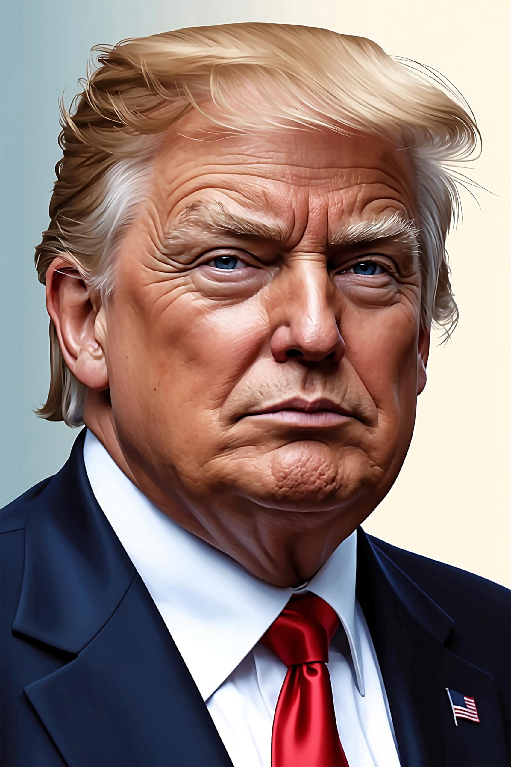 Wall Art Impressions 24x36in A regal and iconic illustration of Donald ...
