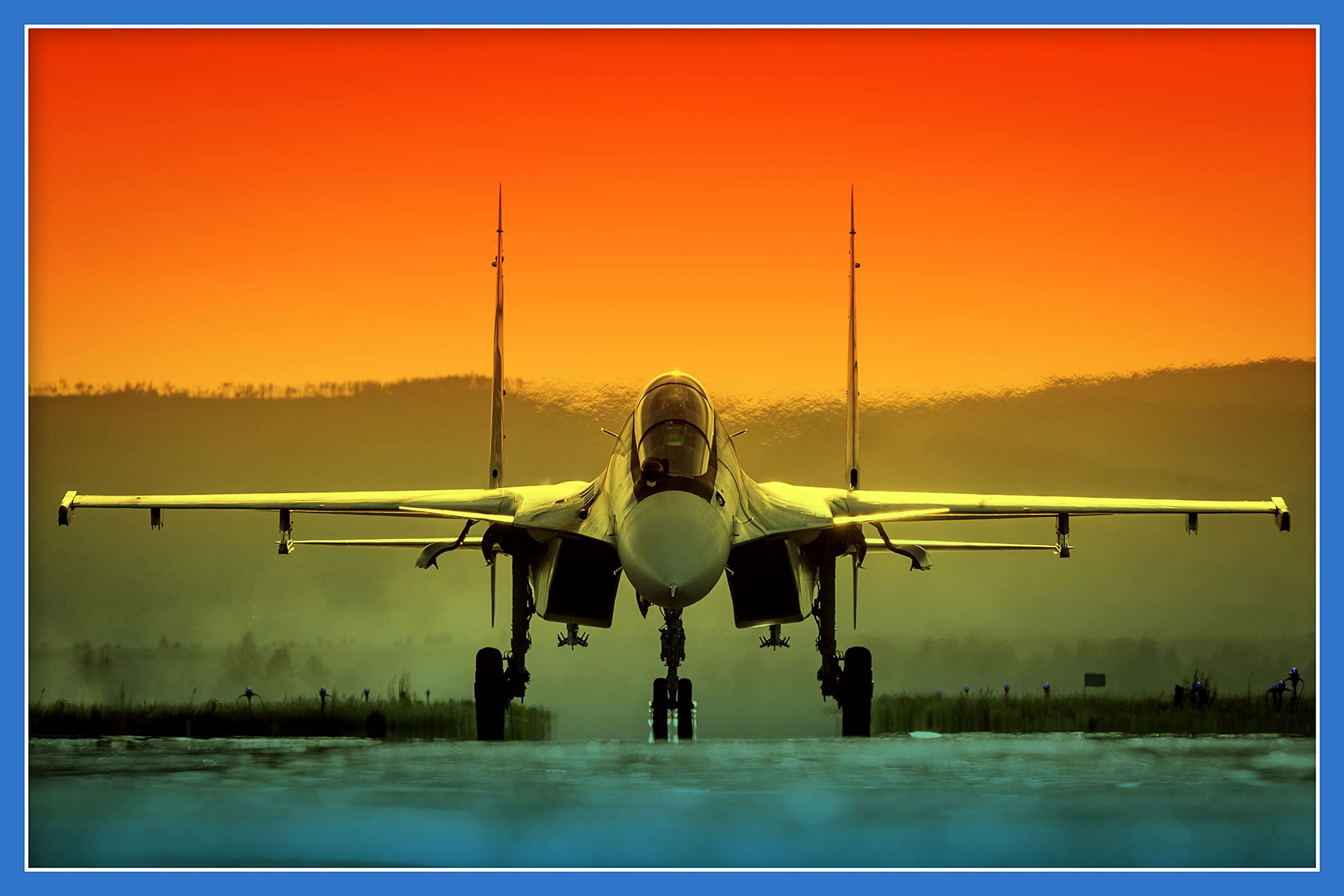 Wall Art Impressions 24x36in Sukhoi Su-30 Photographic Print Poster ...