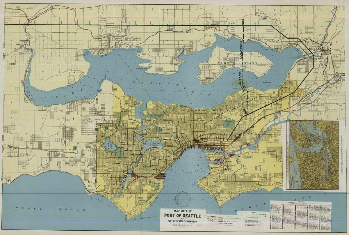 Wall Art Impressions 35"x24" Heavyweight Quality Paper Port of Seattle ...