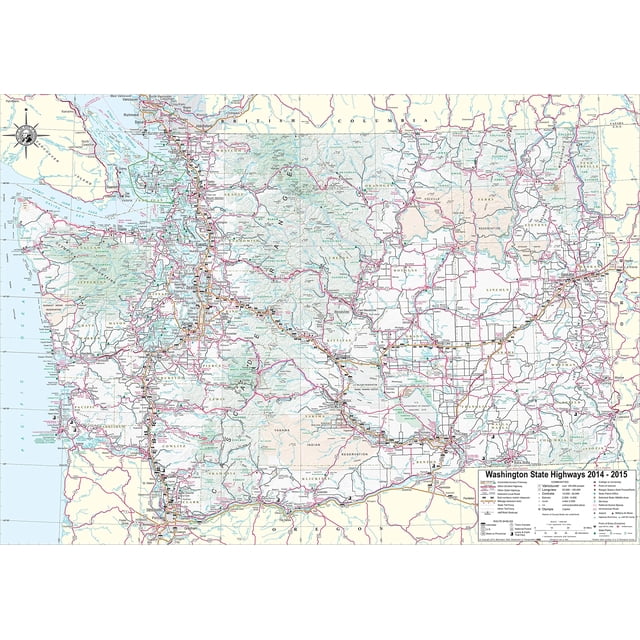 Wall Art Impressions 34x24in Poster Large detailed tourist map of ...