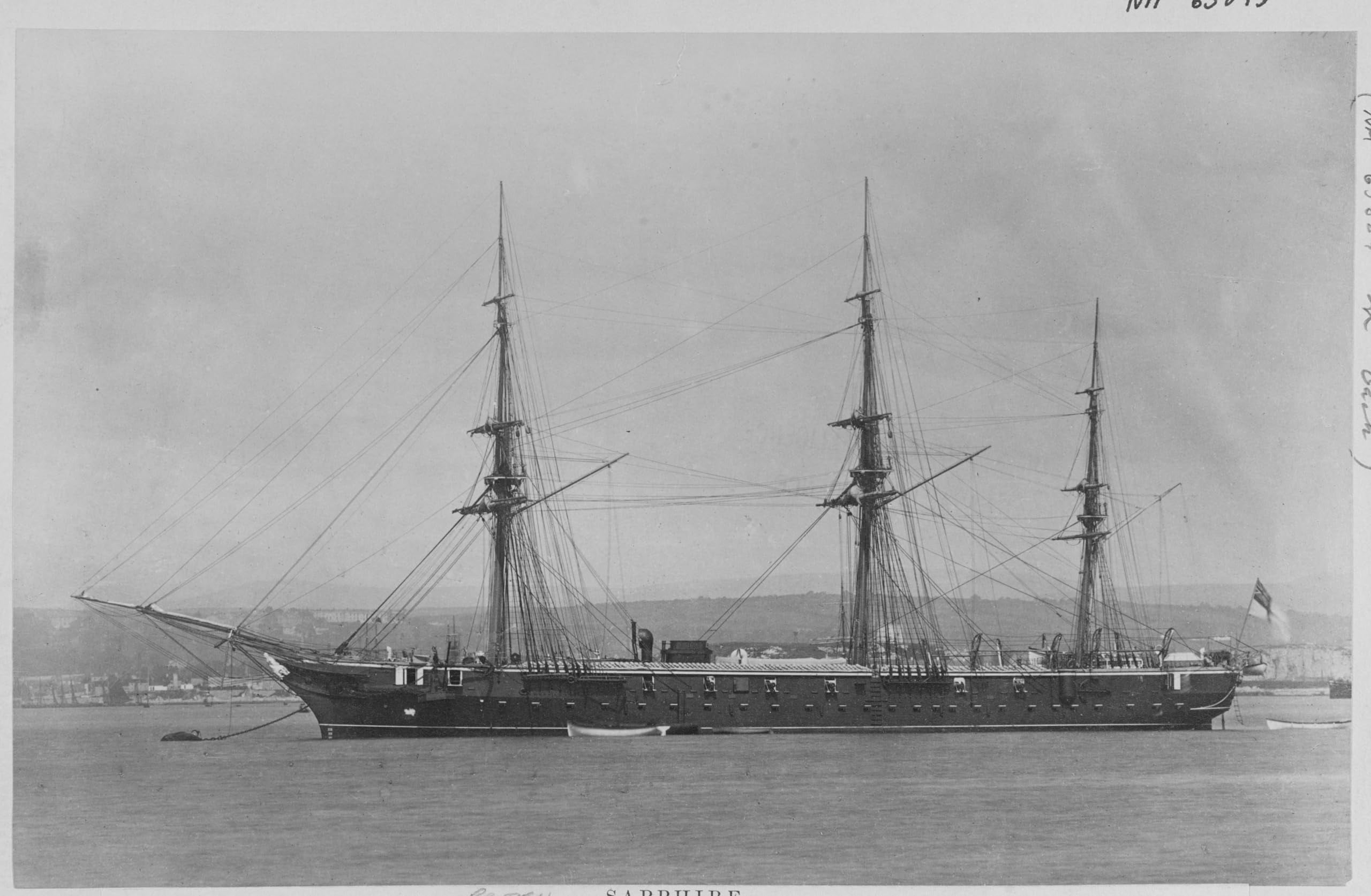 Wall Art Impressions 36x24in The Royal Navy squadron HMS Sapphire 1874 ...