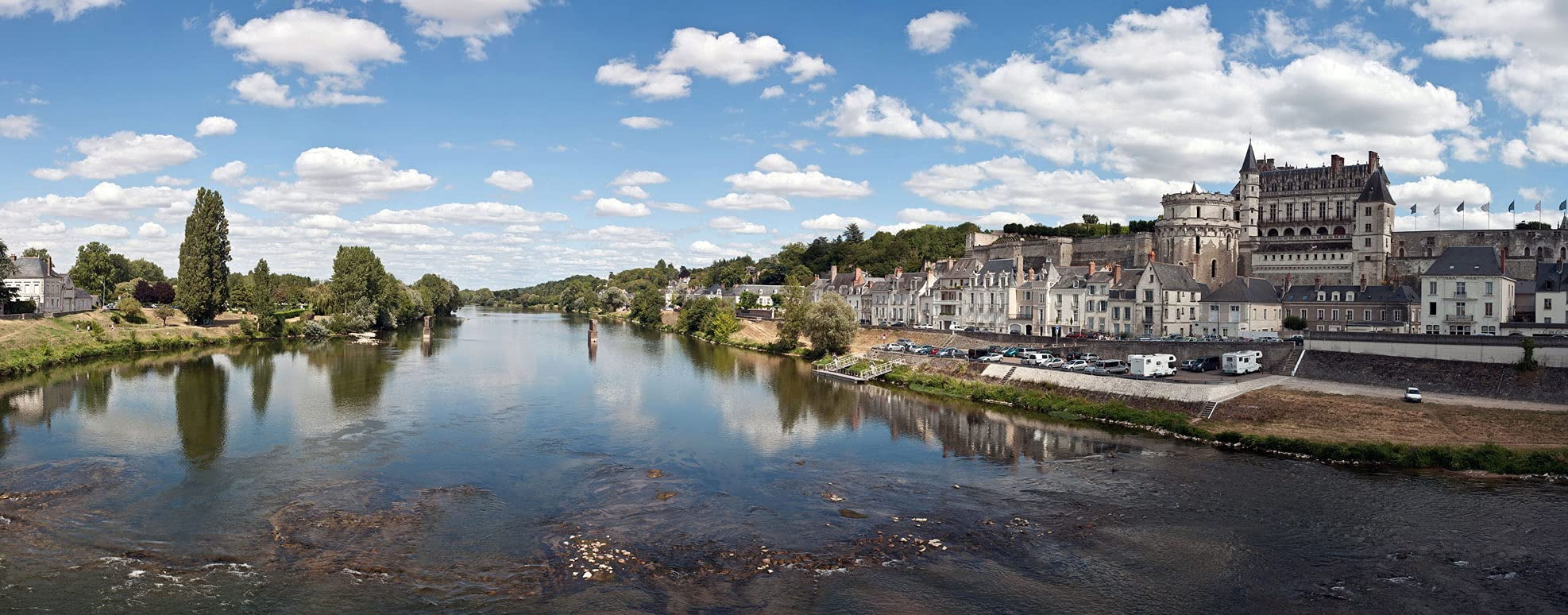 Wall Art Impressions 61x24in Photographic Print Poster Amboise Loire Panorama Most Beautiful ...