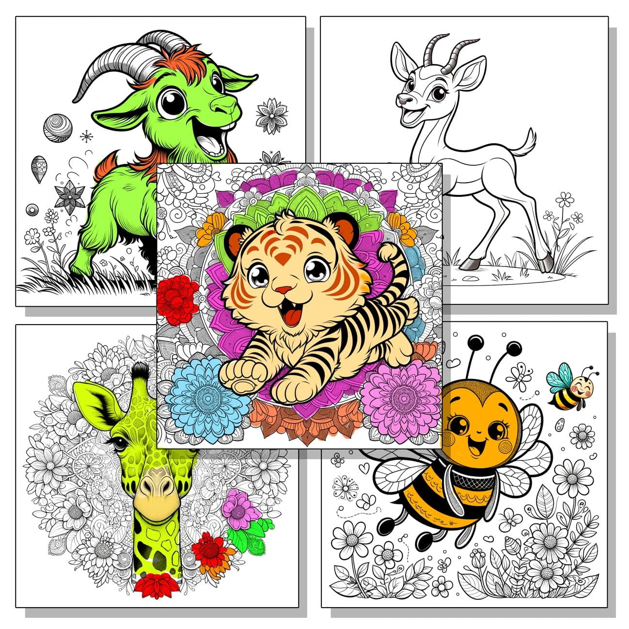 Wall Art Impressions Animals Coloring Pages :: Giant Coloring Posters 5 ...