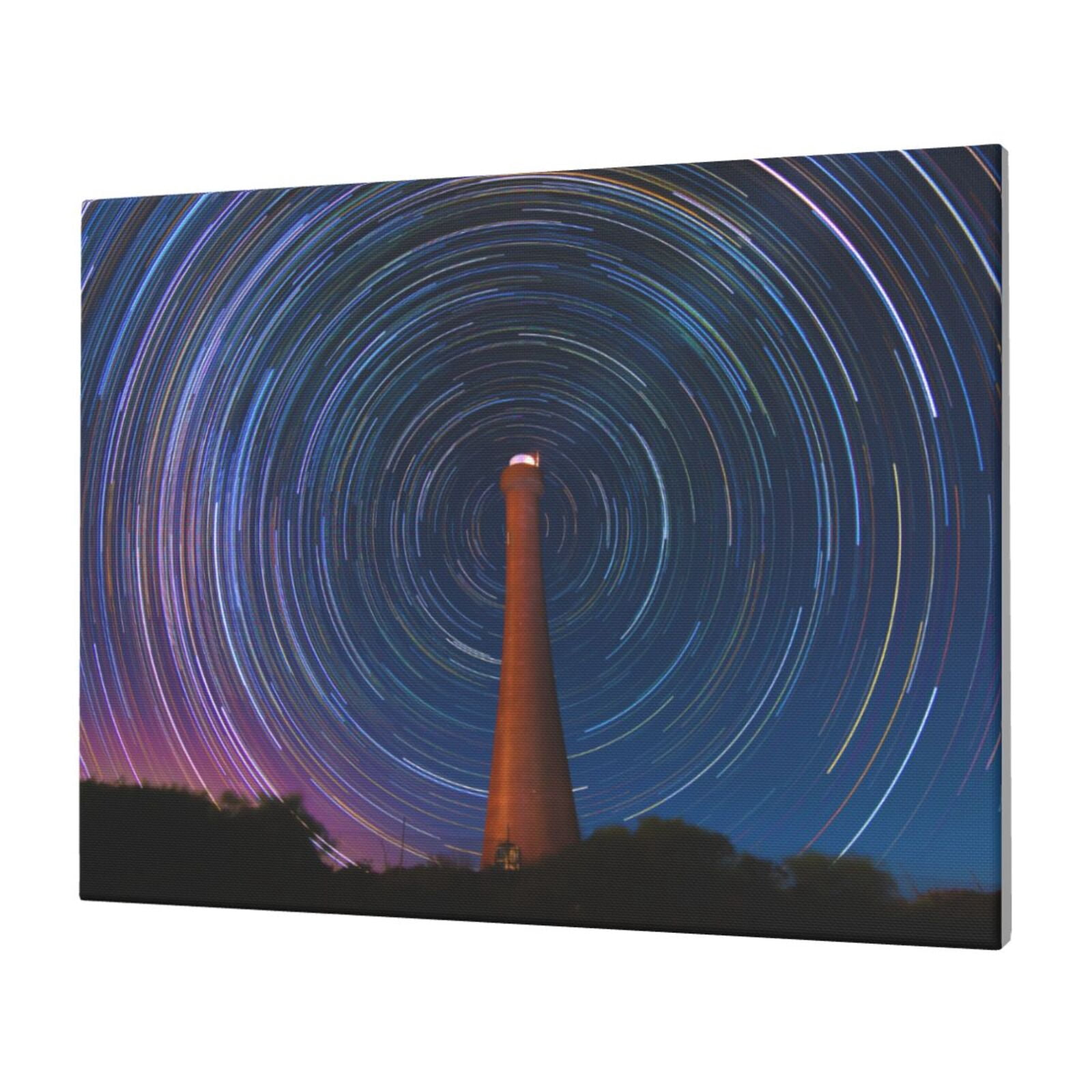 Wall Art Lighthouse Australia Star Trails Night Sky Scenery Picture ...