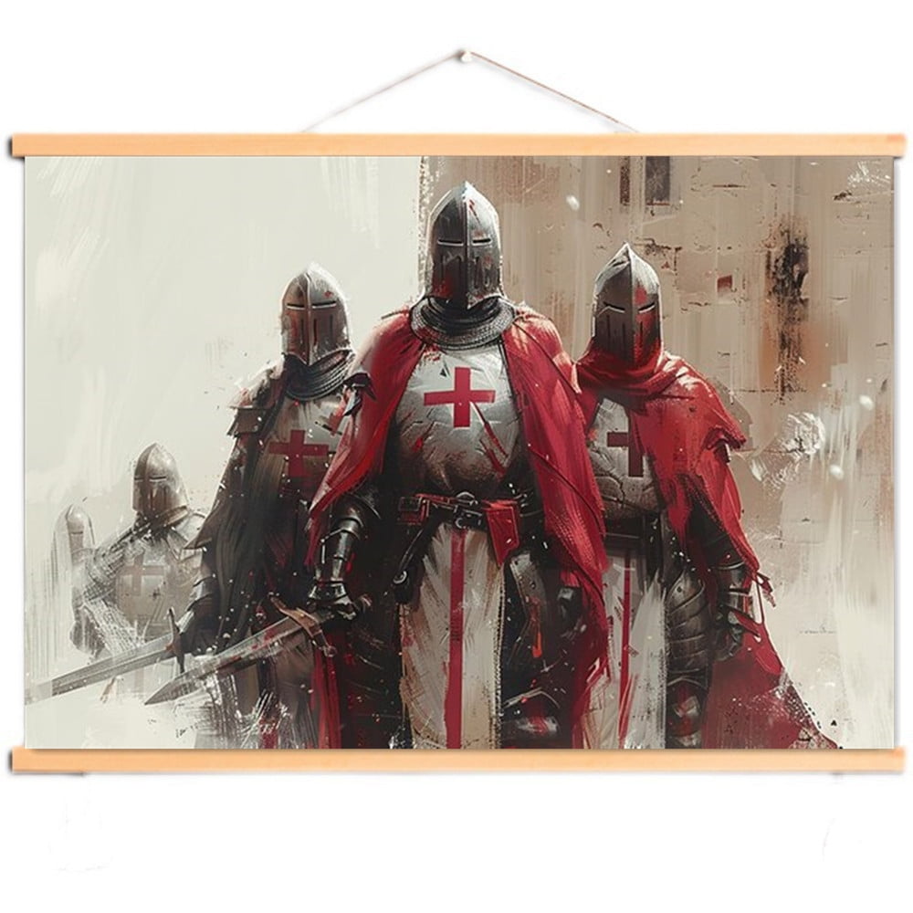 Wall Art for Medieval History Enthusiasts - Vintage Solid Wood Scroll ...